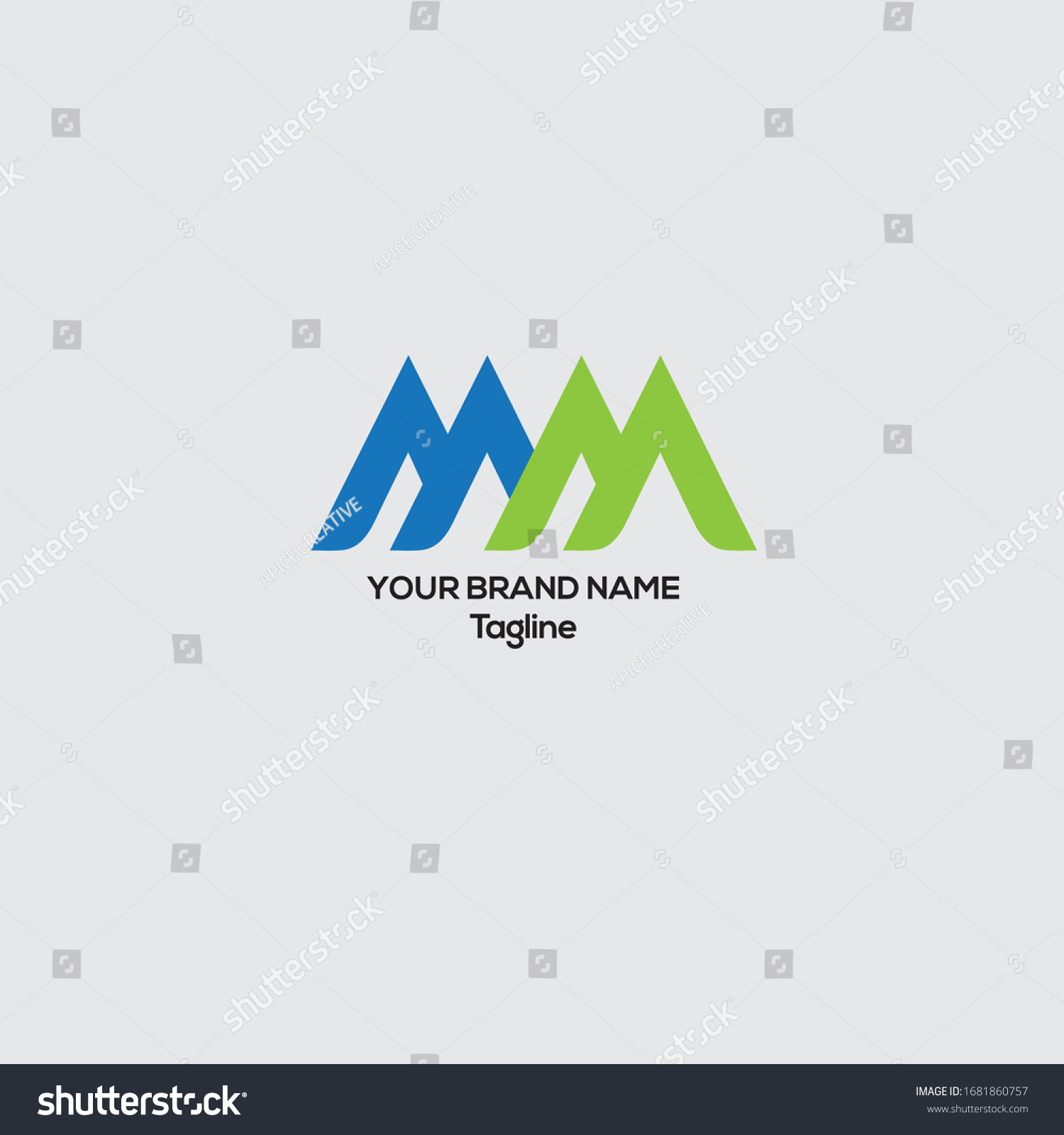 Mm Vector Logo Design Mmcreative Logo Stock Vector (Royalty Free ...