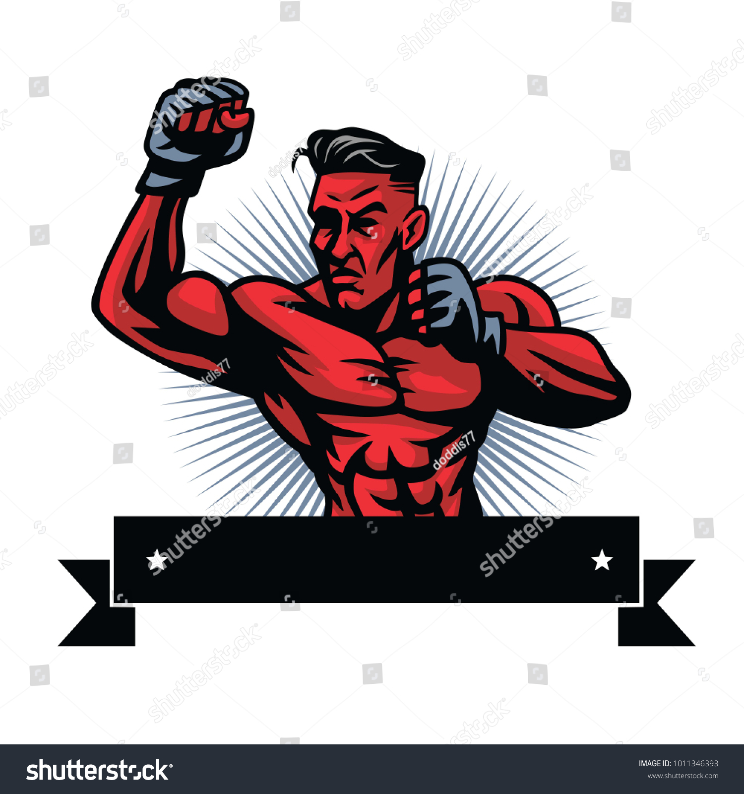 Mma Fighter Logo Design Template 스톡 벡터(로열티 프리) 1011346393 | Shutterstock