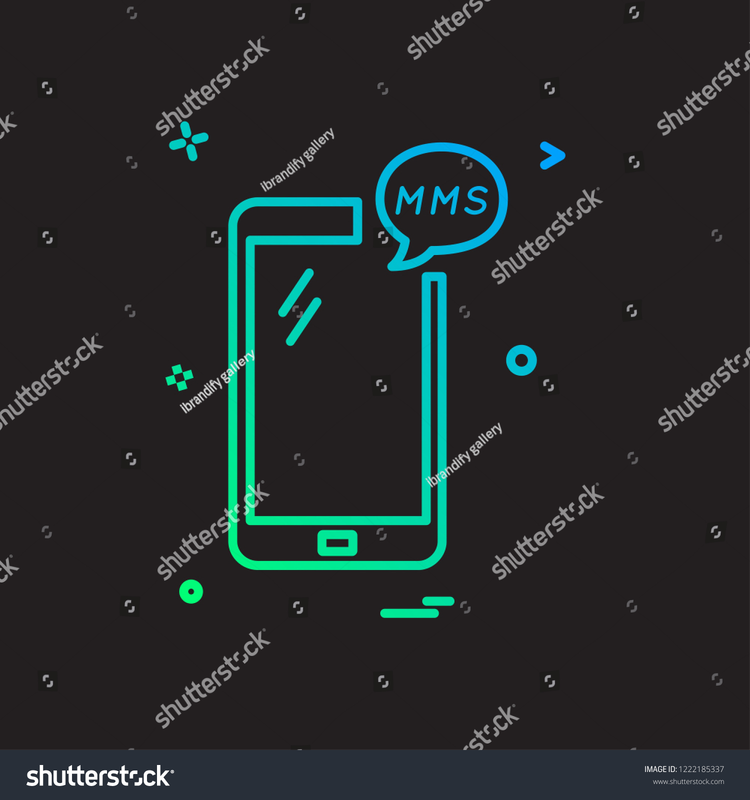 Mms Phone Icon Design Vector Stock Vector (Royalty Free) 1222185337 ...