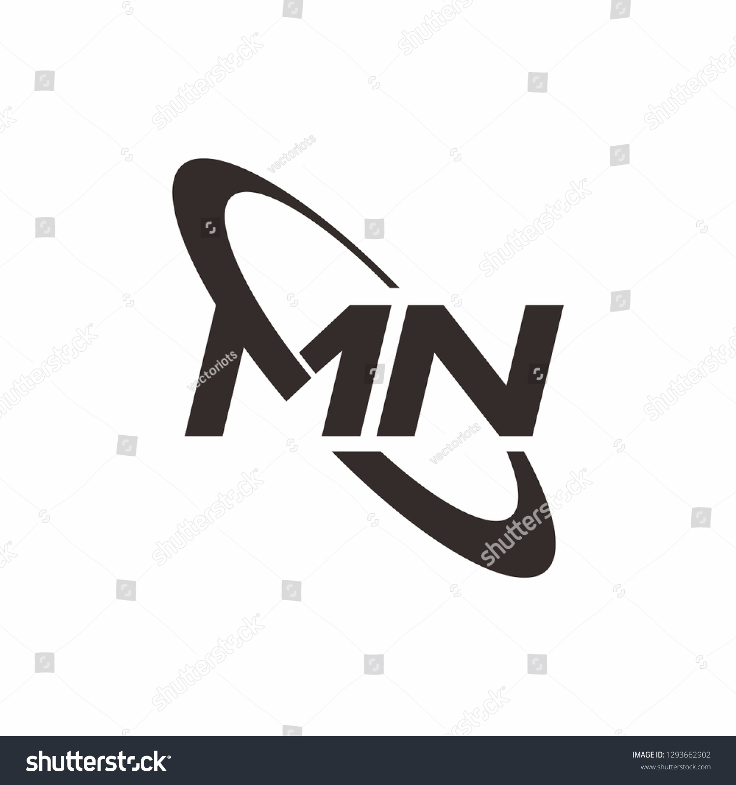 Mn Logo Initial Letter Design Template Stock Vector (Royalty Free ...