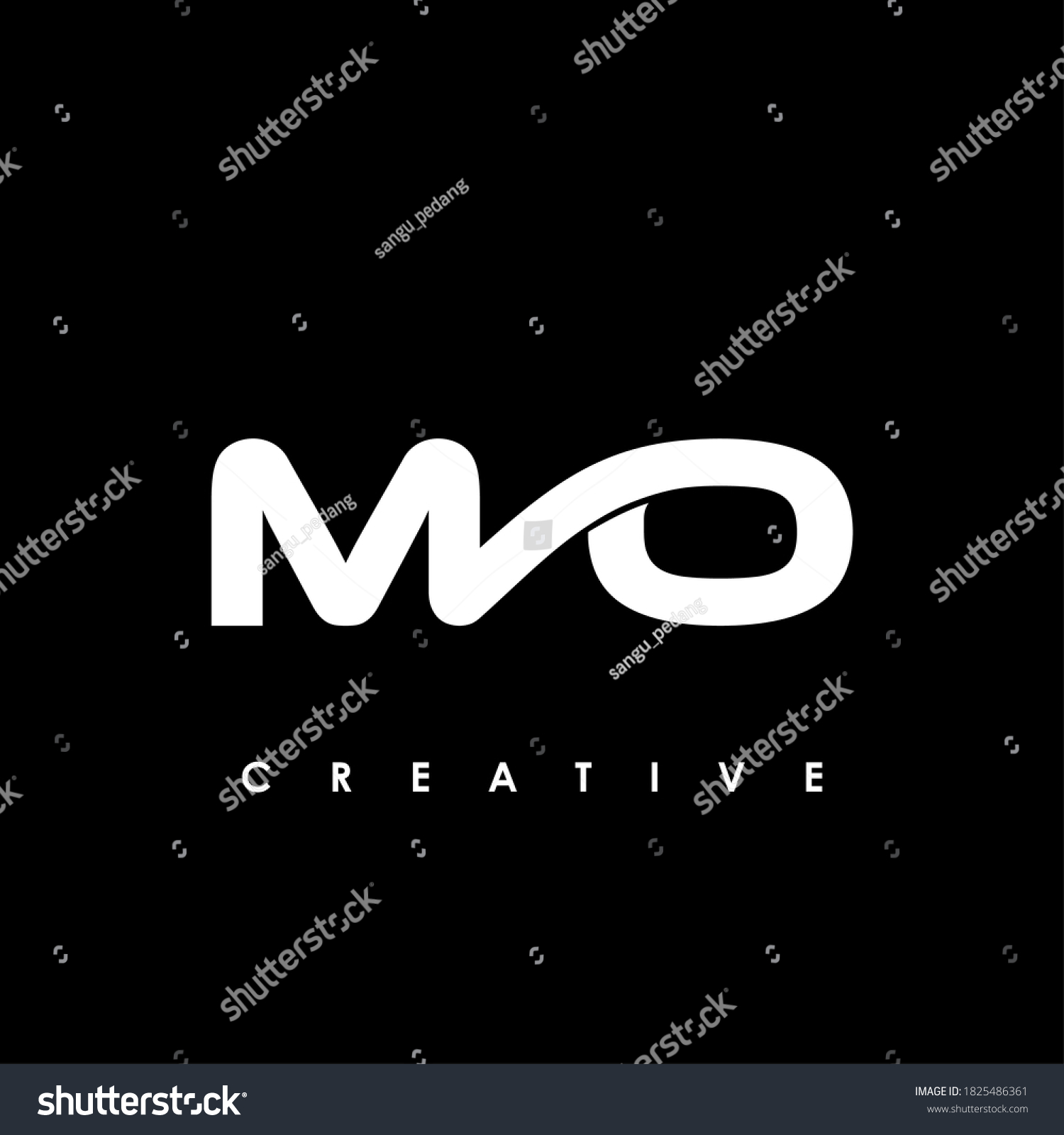 Mo Letter Logo Design Vector Stock Vector (Royalty Free) 1825486361
