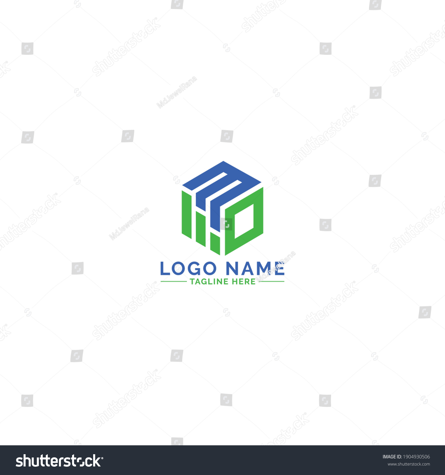 Mo Letter Logo Design Vector Template Stock Vector (Royalty Free ...