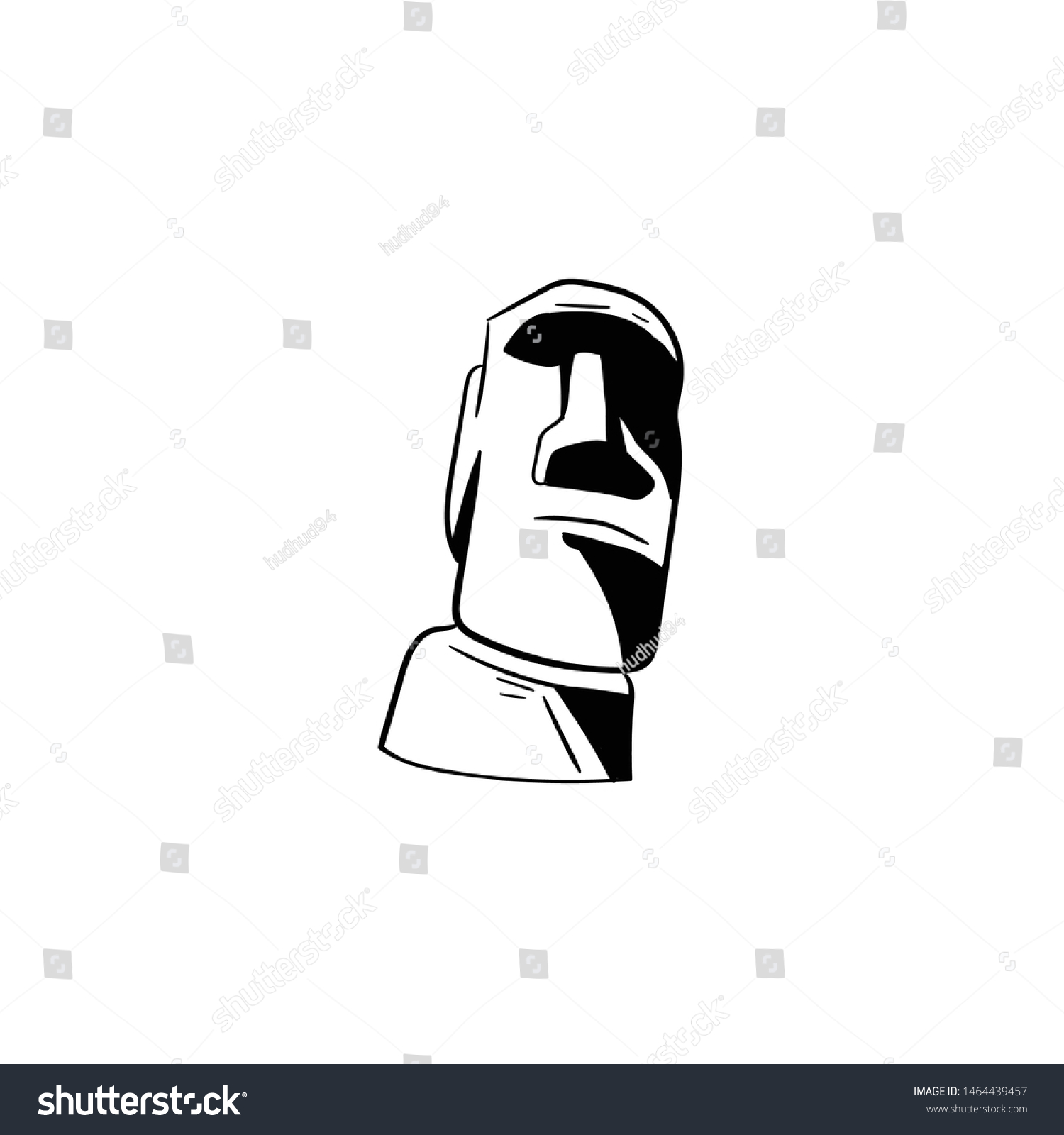 Moai Statue Doodle Vector Hand Draw: เวกเตอร์สต็อก (ปลอดค่าลิขสิทธิ์ ...
