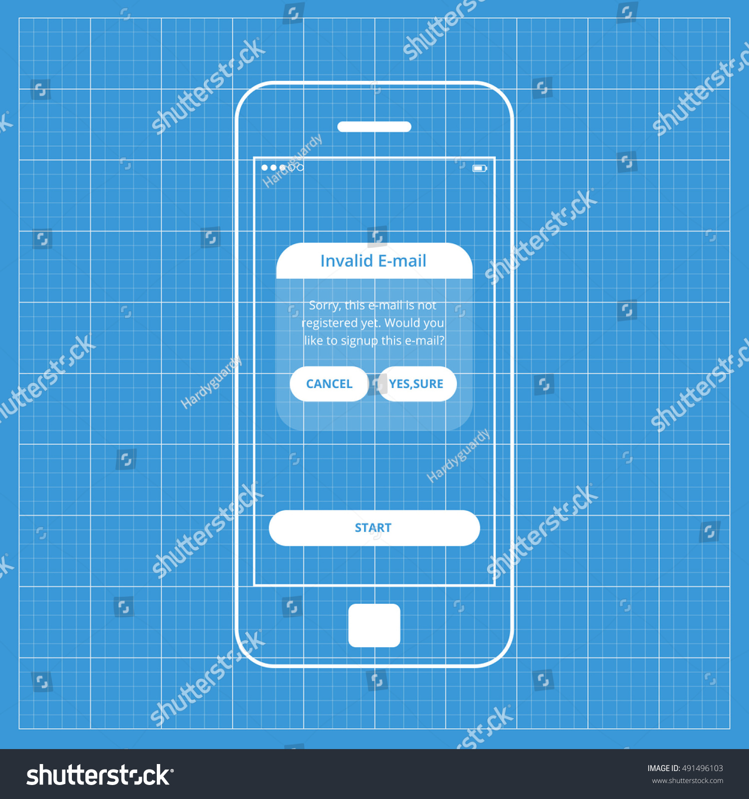 Mobile App Single Screen Ui Kit Stock Vector (Royalty Free) 491496103