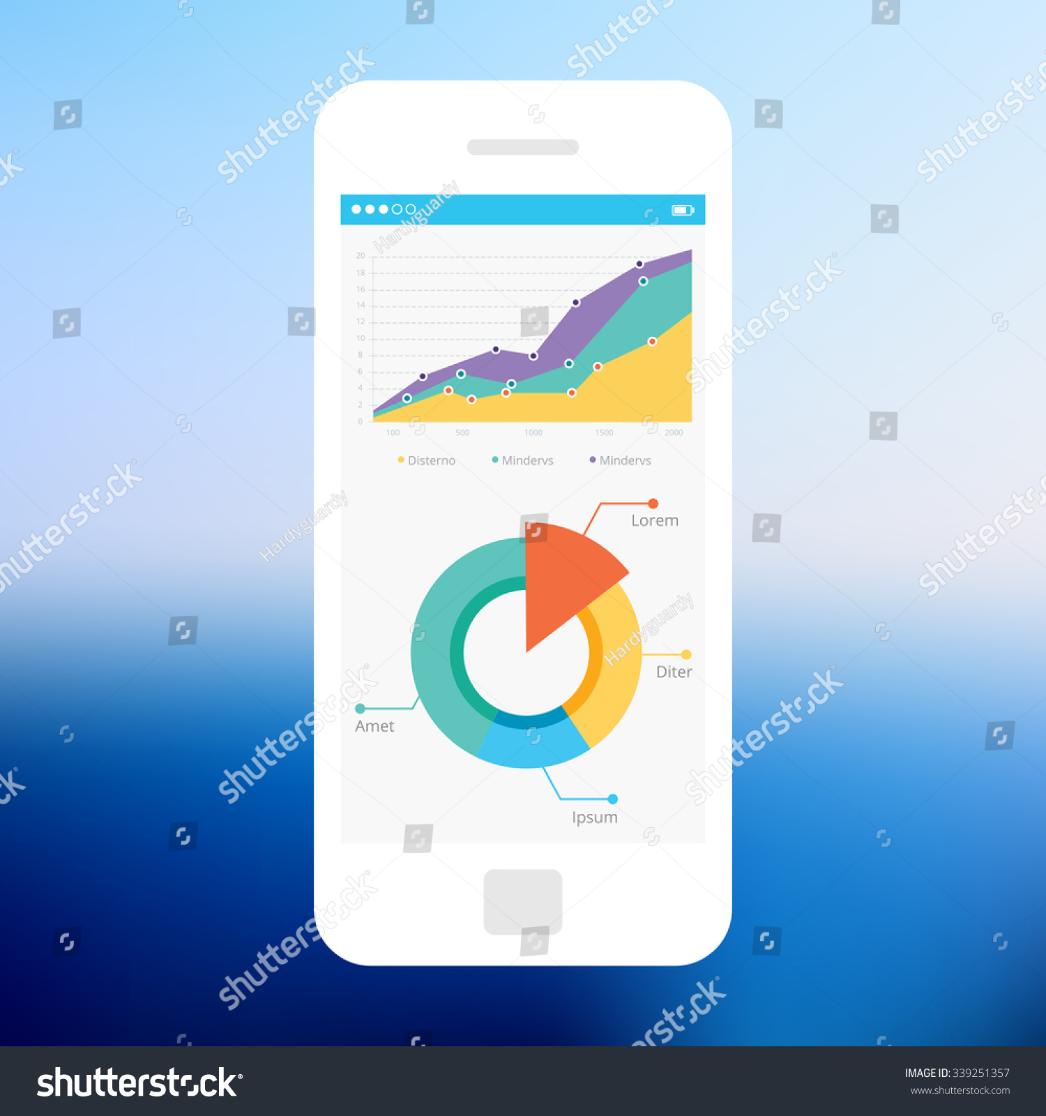 Mobile App Single Screen Ui Kit Stock Vector (Royalty Free) 339251357