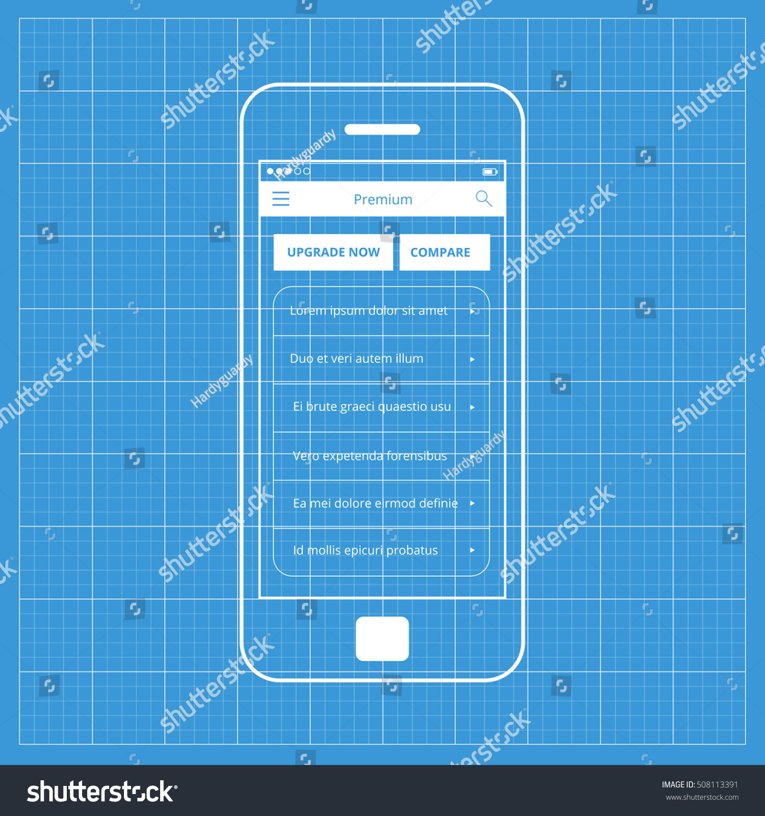 Mobile App Single Screen Ui Kit Stock Vector (Royalty Free) 508113391