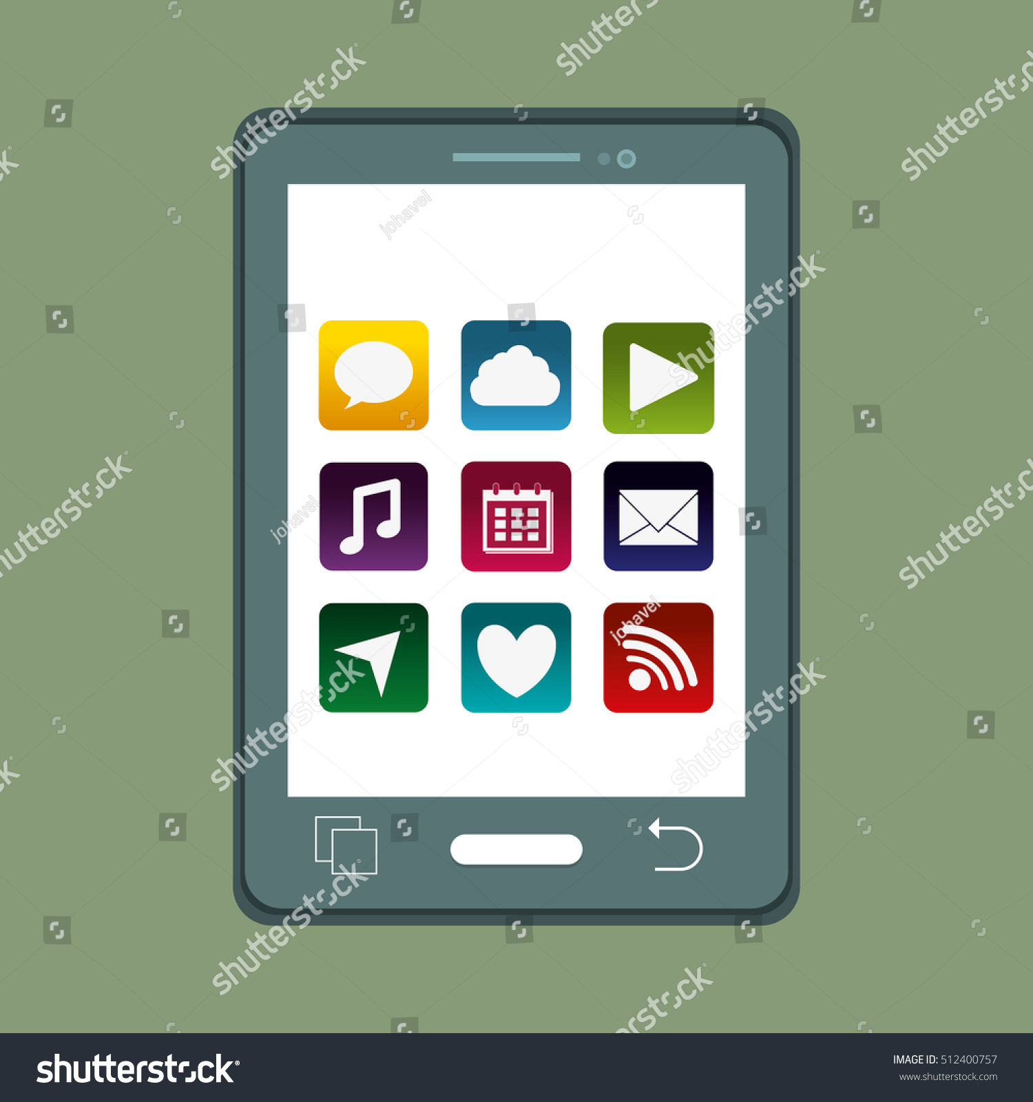 Mobile App Technology Icon Vector Illustration Stock Vector (Royalty ...