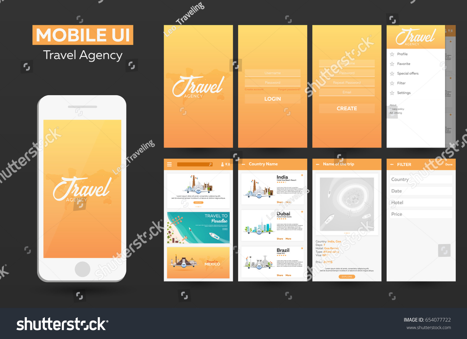 Mobile App Travel Agency Material Design Stock Vector (Royalty Free ... Mobile App Travel Agency Material Design Stock Vector (Royalty Free ...