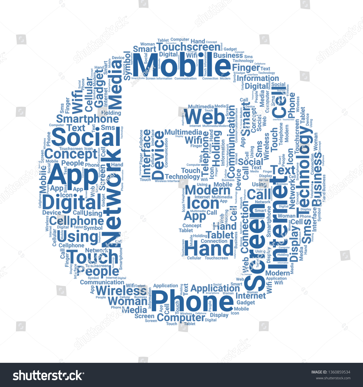 Mobile App Word Cloud Tag Cloud Stock Vector (Royalty Free) 1360859534 ...