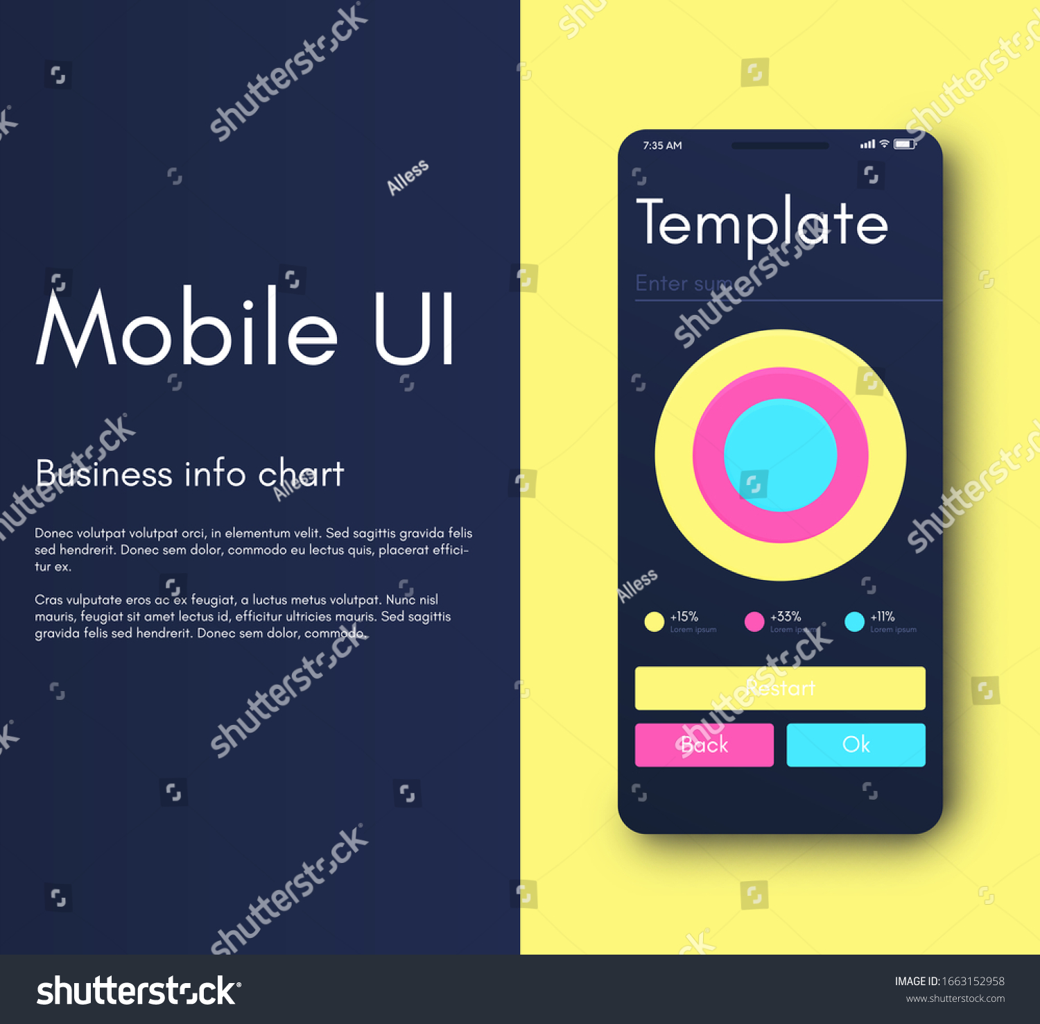 Mobile Application Infographic Interface Ui Design: Vector có sẵn (miễn ...