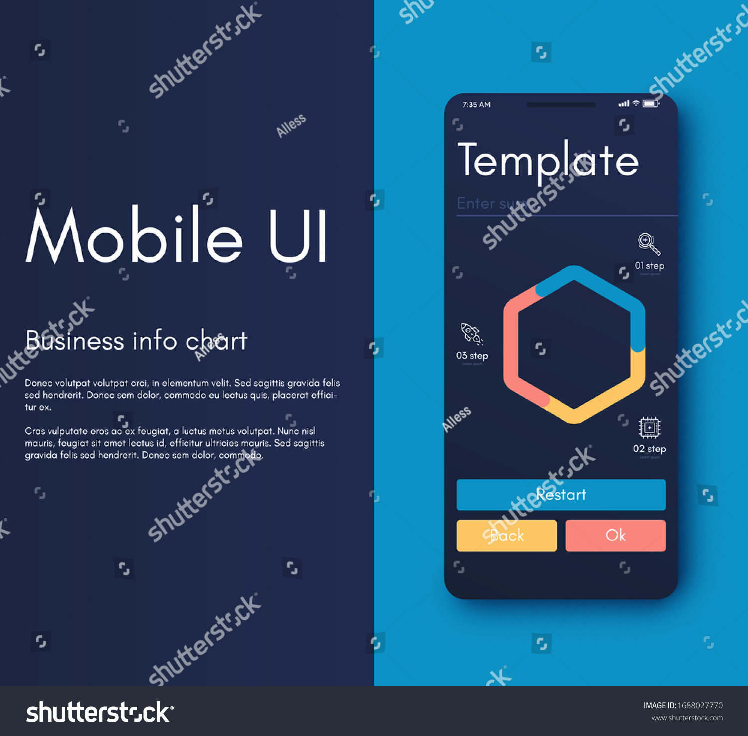 Mobile Application Infographic Interface Ui Design: เวกเตอร์สต็อก (ปลอด ...