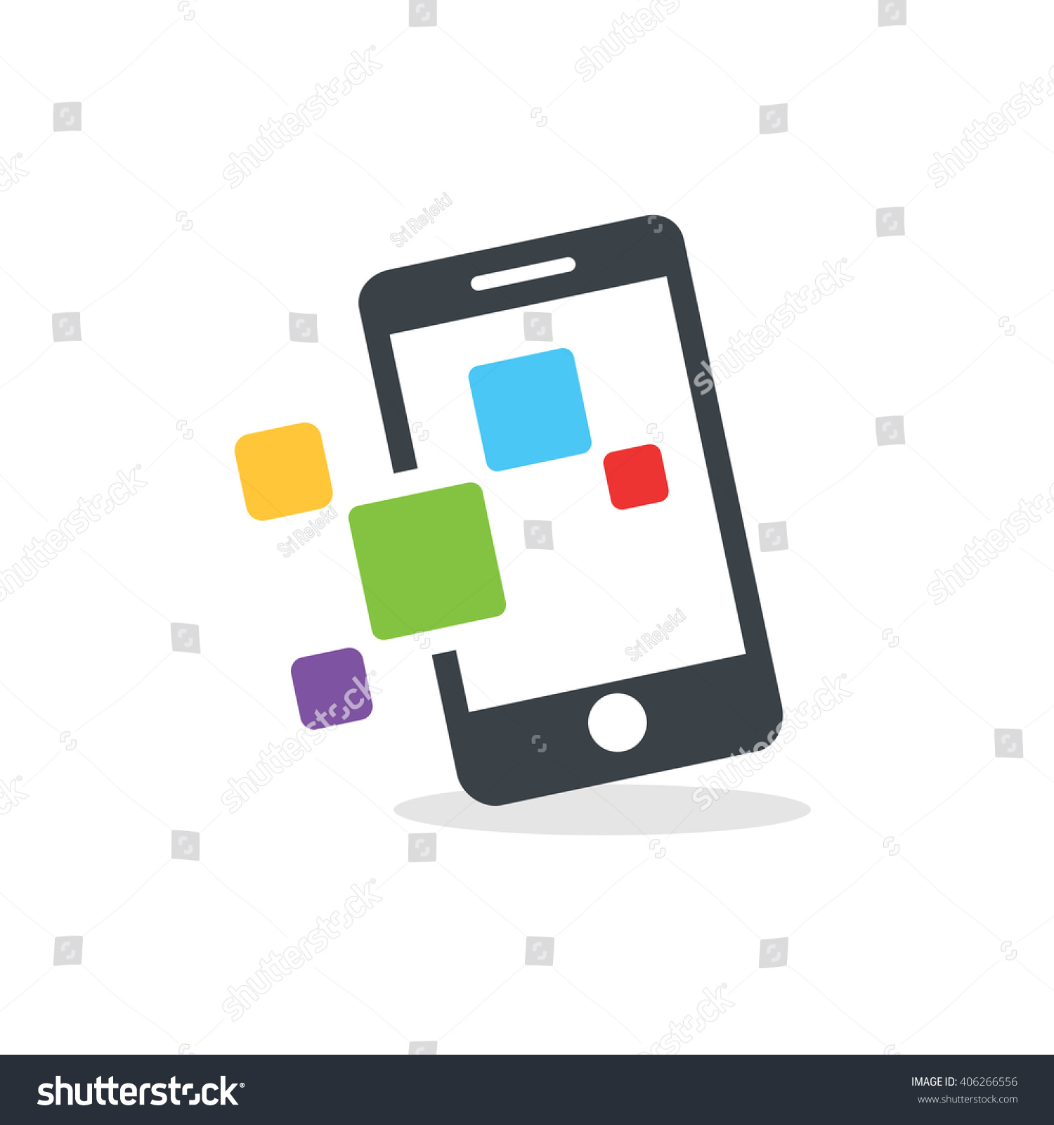 Mobile Applications Symbol Stock Vector (Royalty Free) 406266556 ...