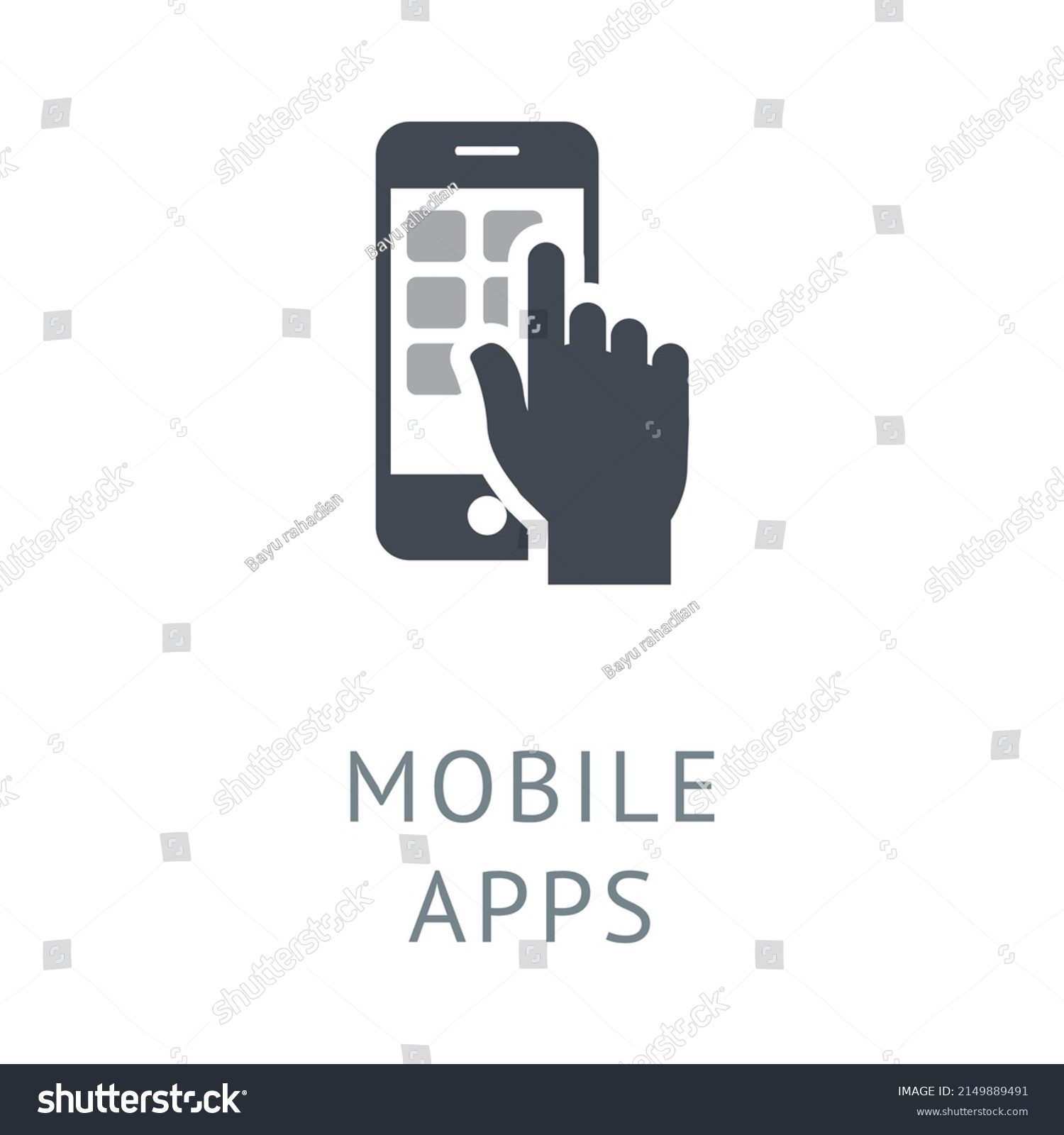 Mobile Apps Simple Logo On Transparent Stock Vector (Royalty Free ...