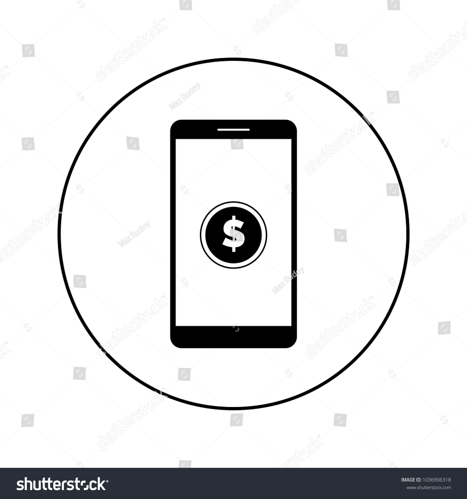 Mobile Banking Logo Icon Stock Vector (Royalty Free) 1036906318