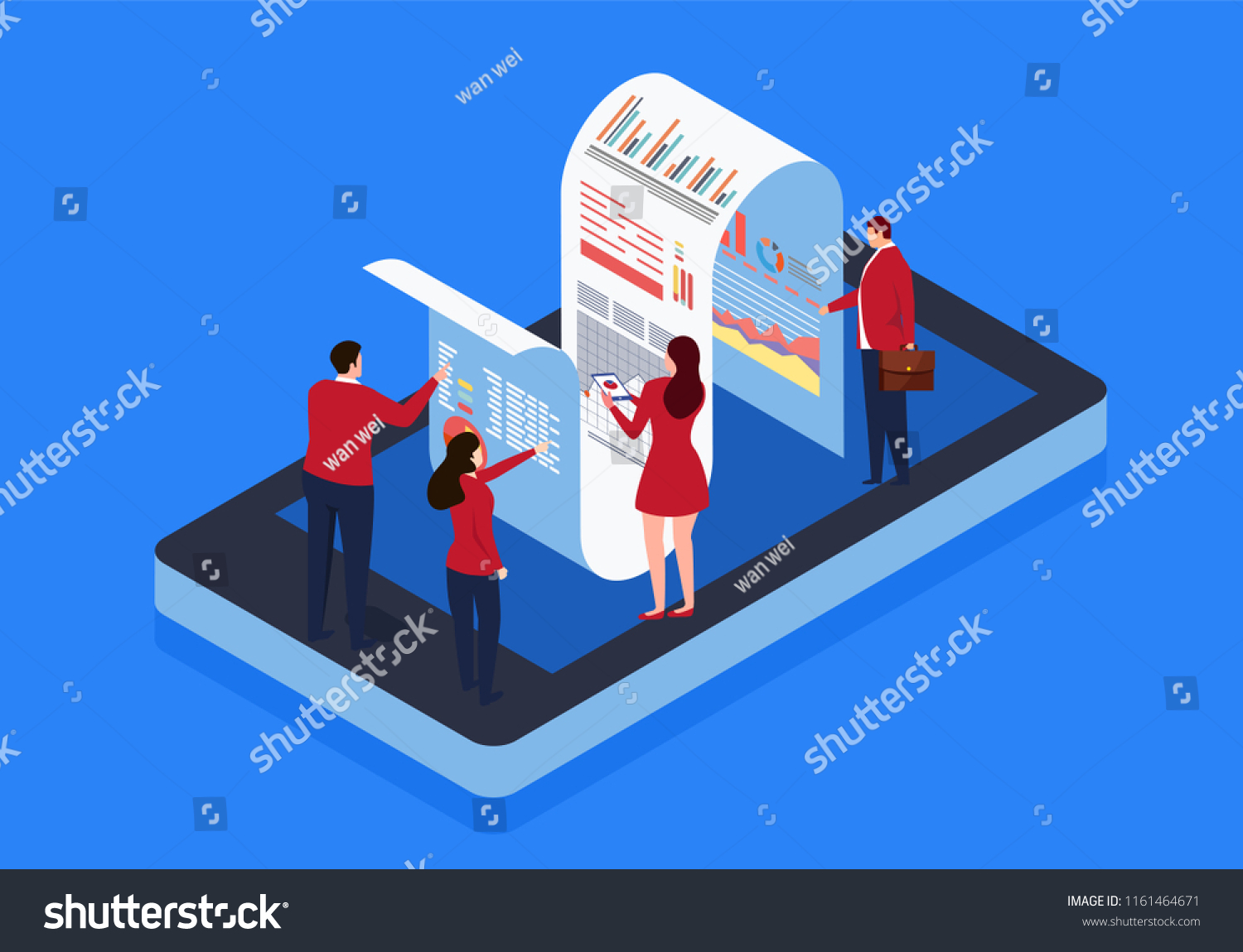 Mobile Bill Check Stock Vector (Royalty Free) 1161464671
