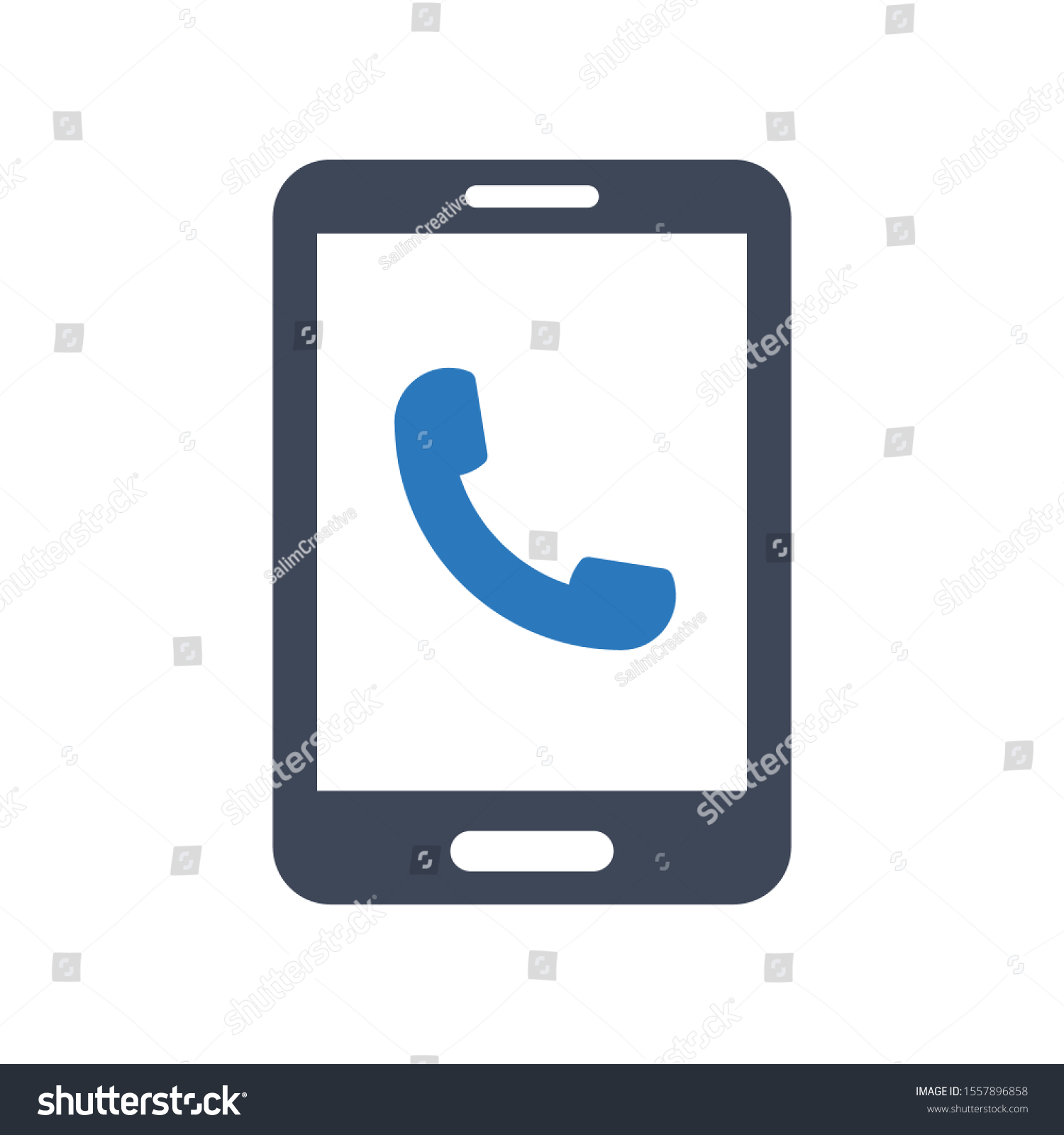 Mobile Call Icon Vector Graphics Stock Vector (Royalty Free) 1557896858 ...