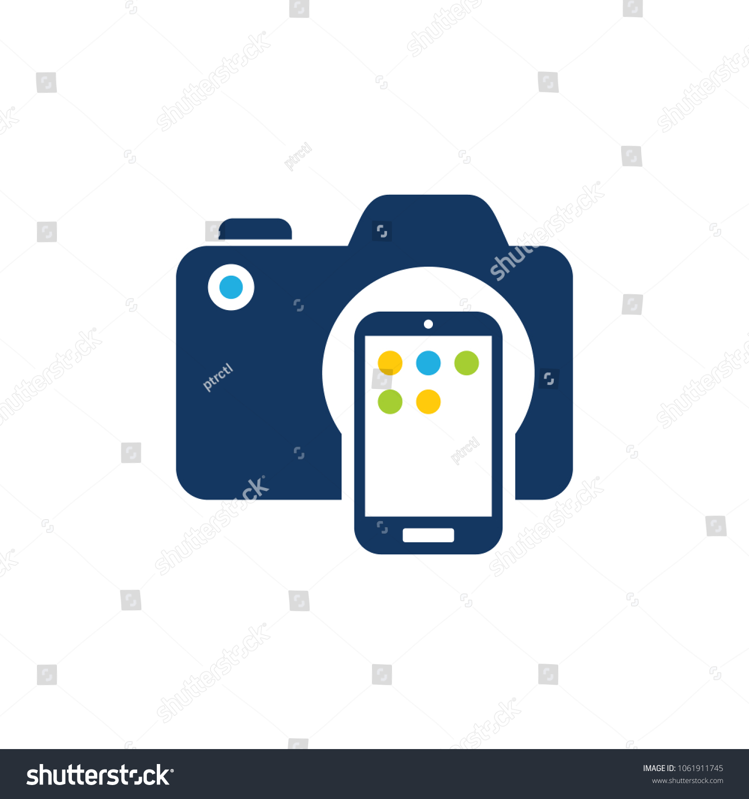 Mobile Camera Logo Icon Design Stock Vector (Royalty Free) 1061911745 ...