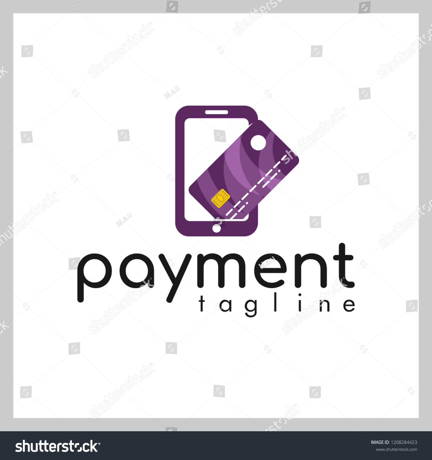 Mobile Card Logo Vector Stock Vector (Royalty Free) 1208284423