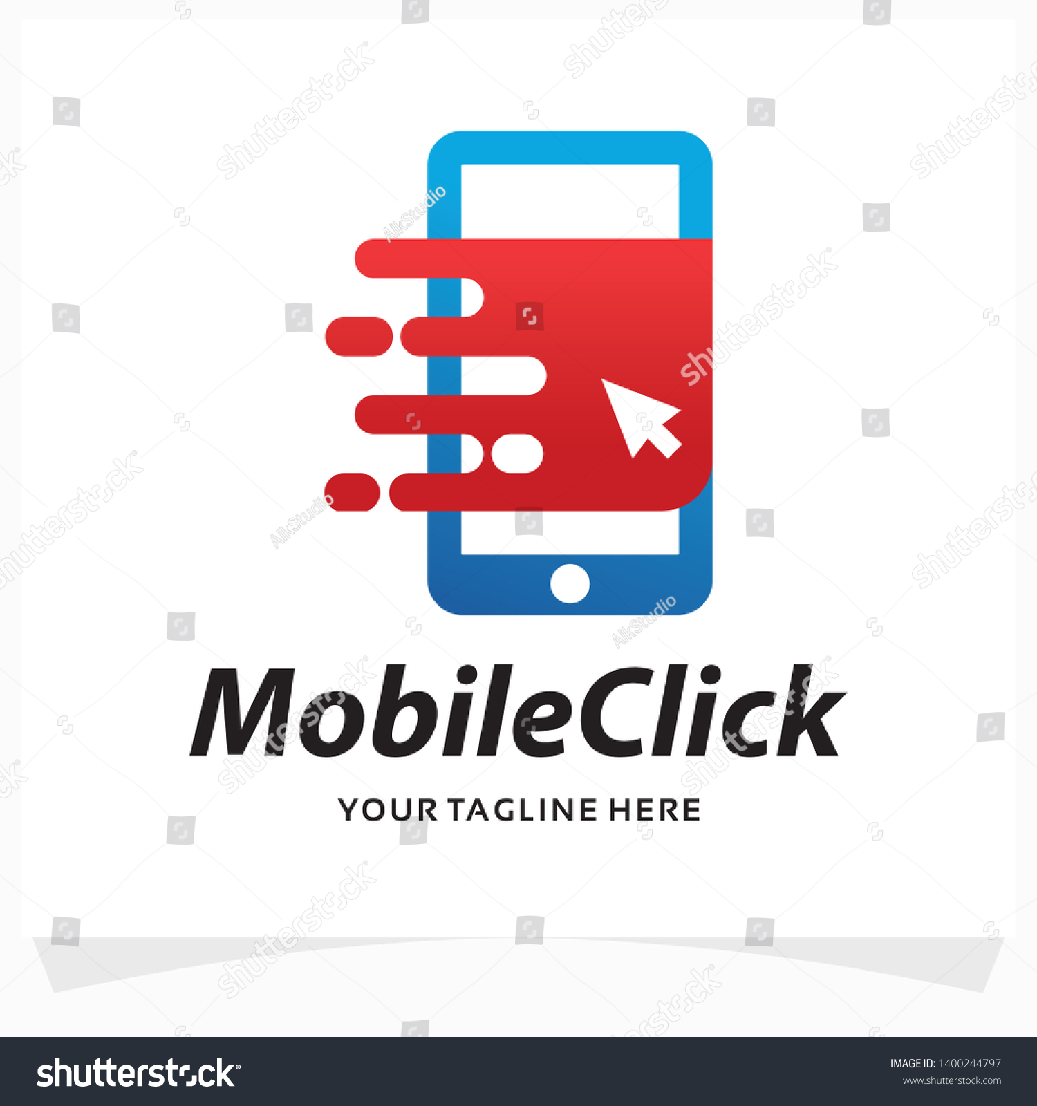 Mobile Click Logo Design Template Stock Vector (Royalty Free ...