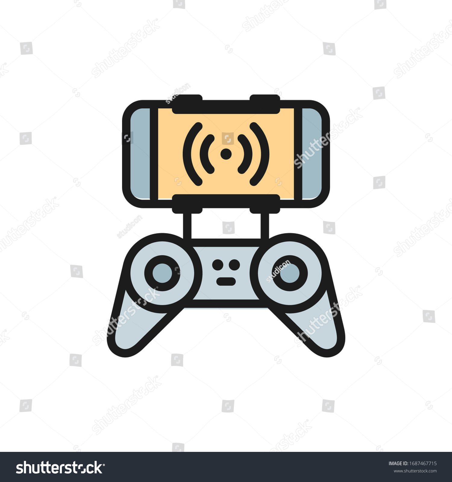 Mobile Control Panel Drone Remote Controller Stock Vector (Royalty Free ...