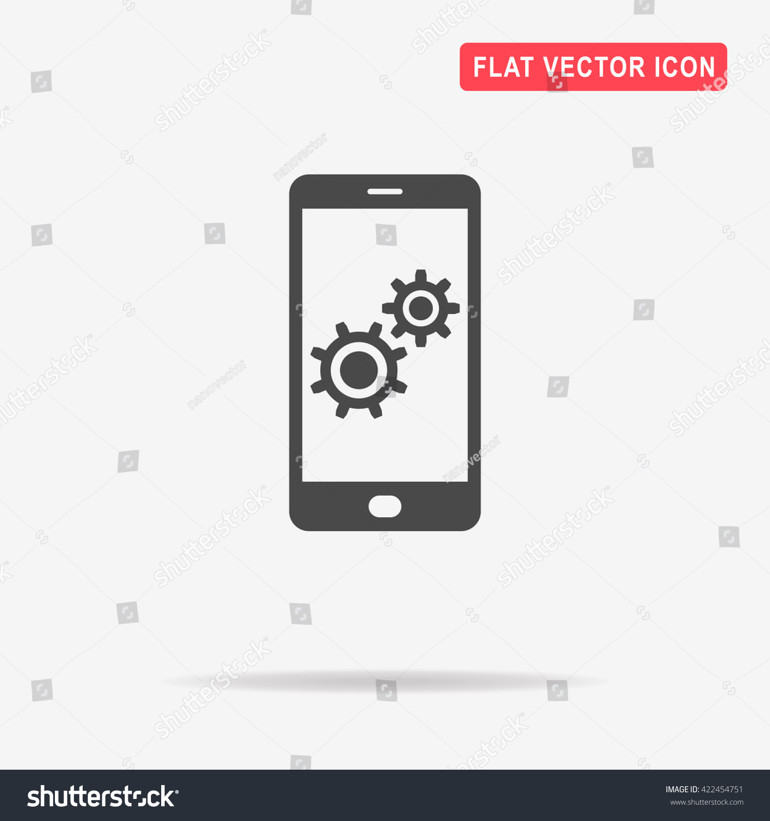 Mobile Development Icon Vector Concept Illustration: เวกเตอร์สต็อก ...