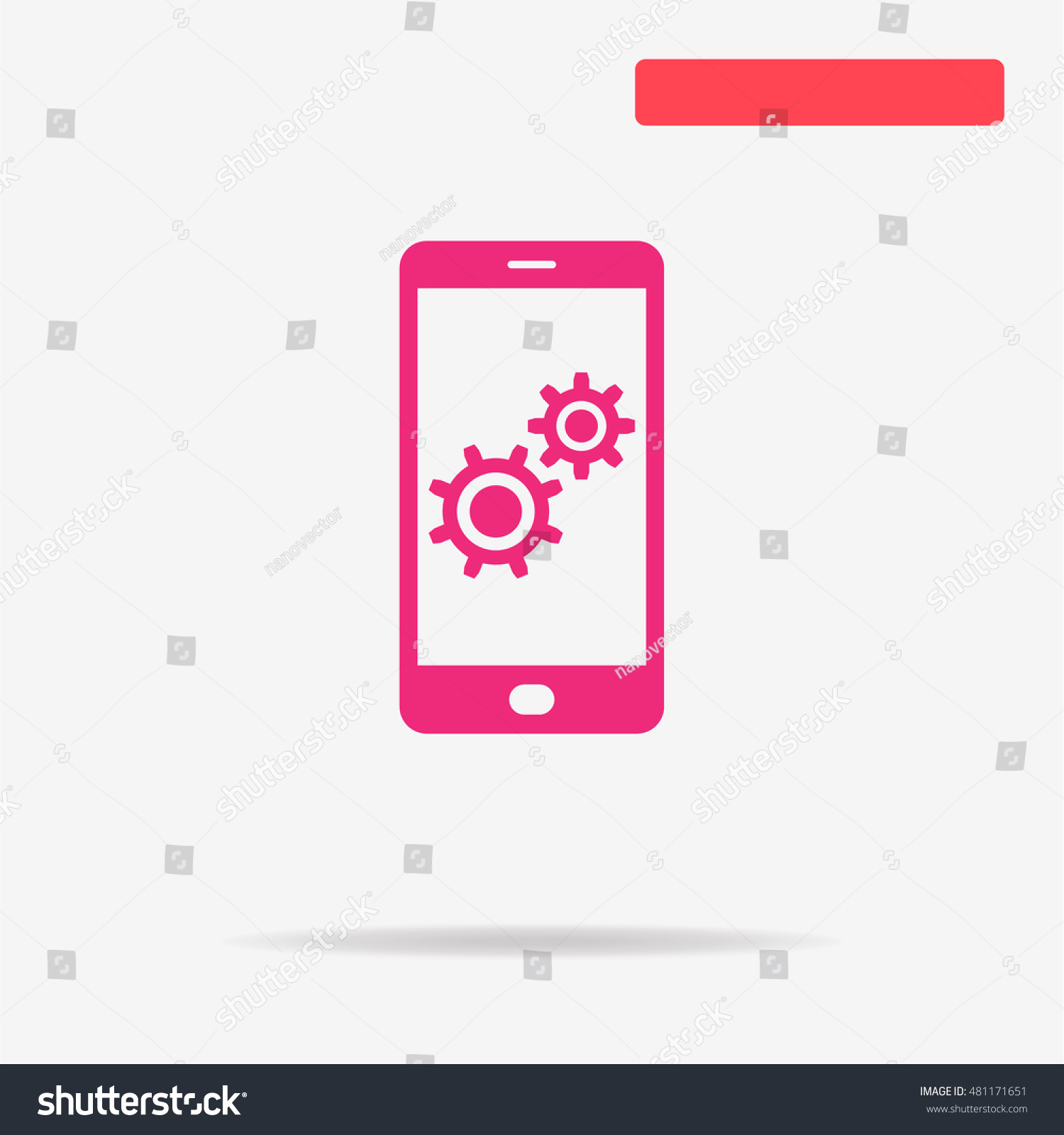 Mobile Development Icon Vector Concept Illustration Stock Vector ...