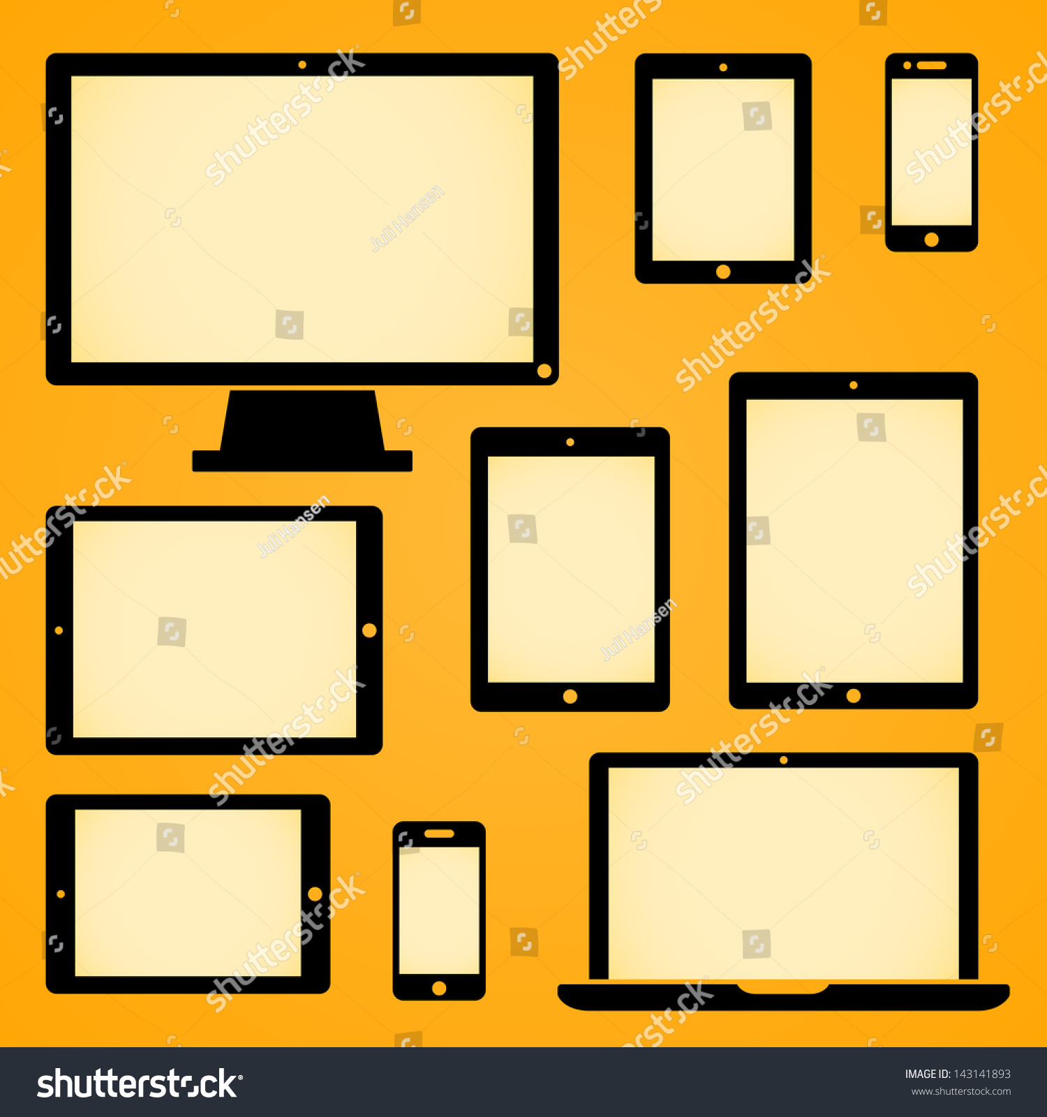 Mobile Device Symbols Stock Vector (Royalty Free) 143141893