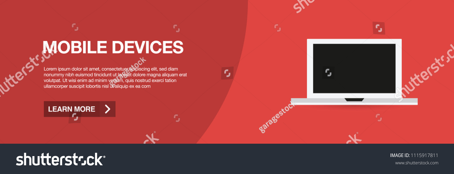 Mobile Devices Web Banner Stock Vector (Royalty Free) 1115917811 ...