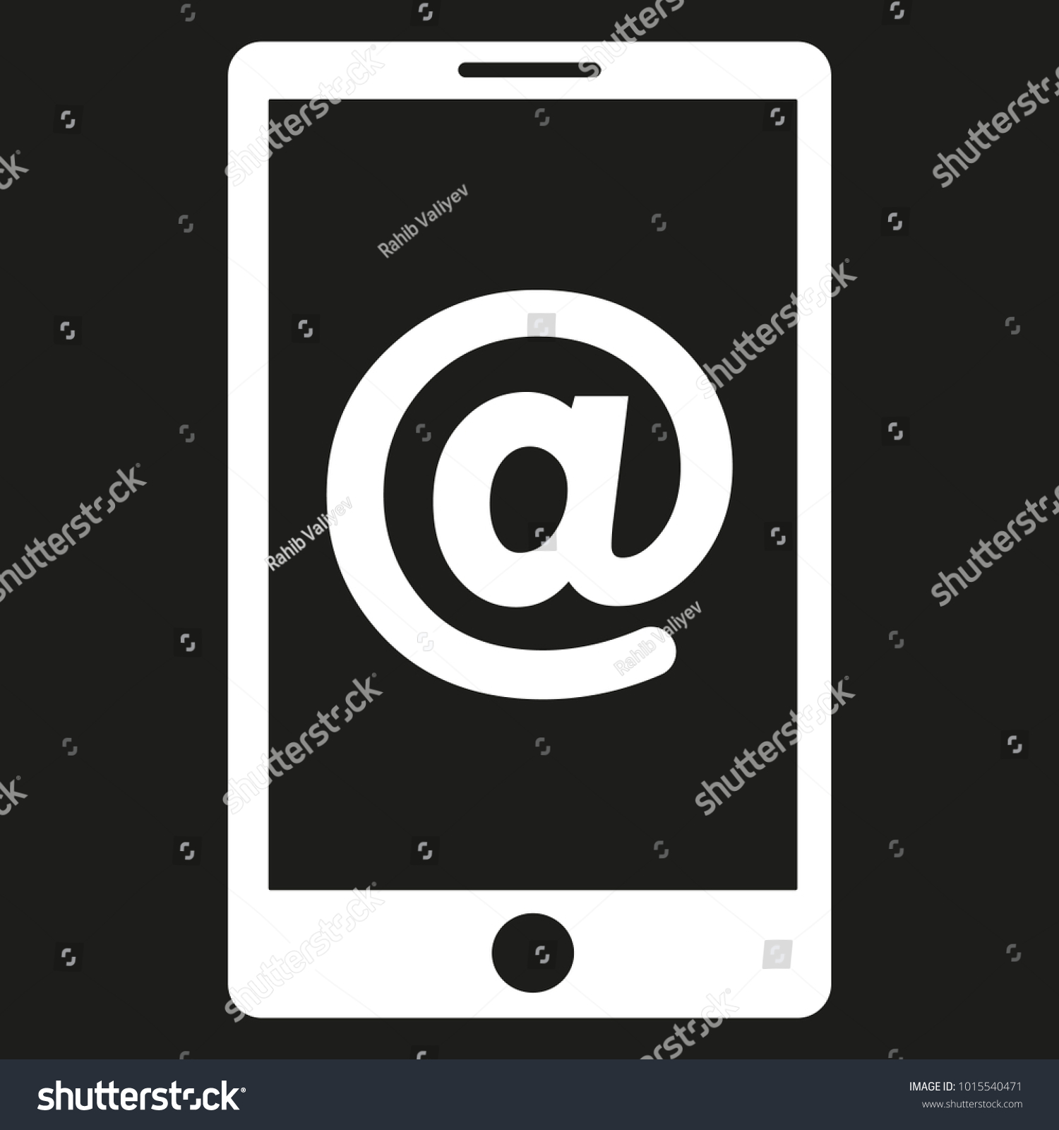 Mobile Email Icon Stock Vector (Royalty Free) 1015540471 | Shutterstock