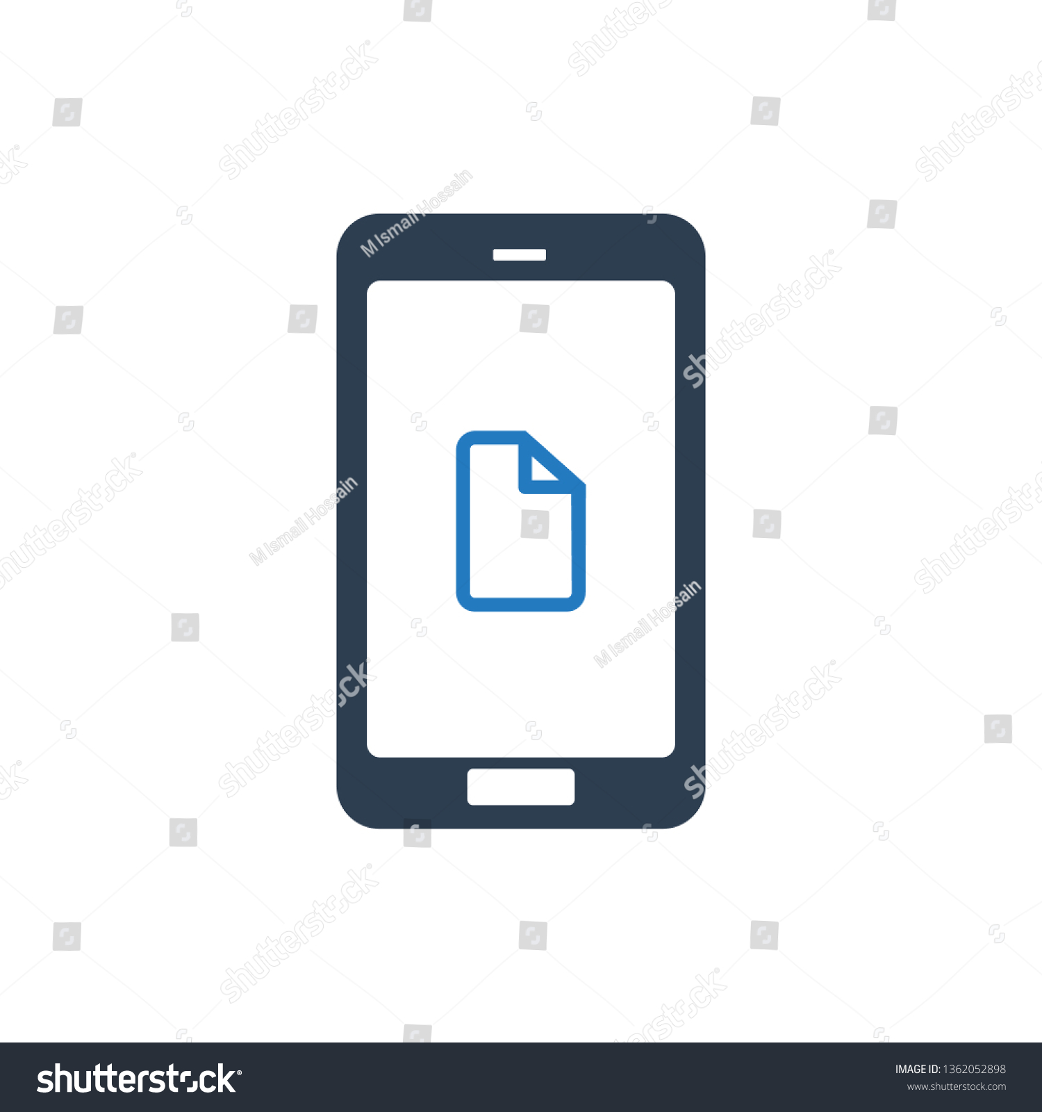 Mobile File Folder Icon Stock Vector (Royalty Free) 1362052898 ...
