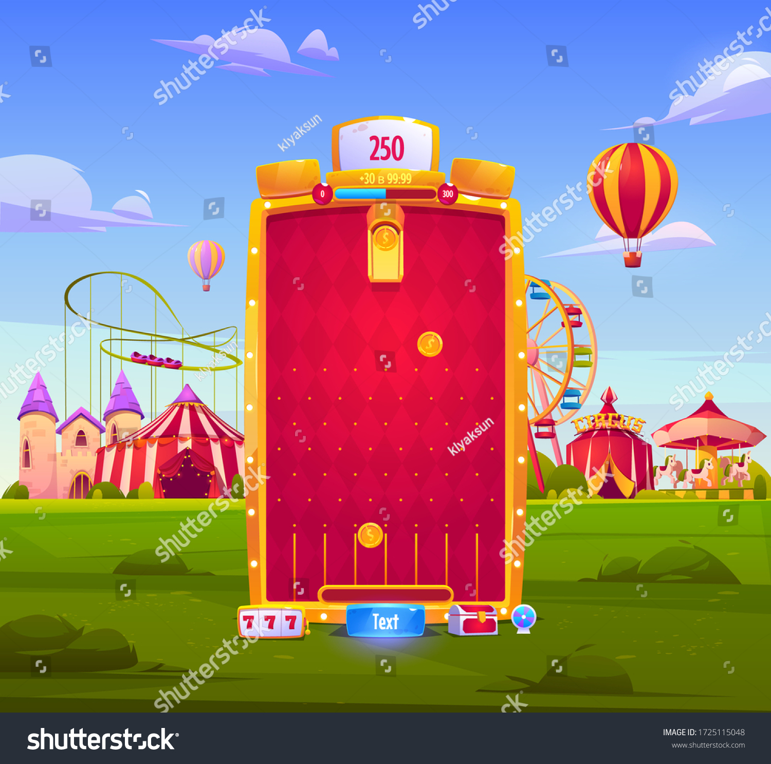 Mobile Game App Background Application Vertical Stock Vector (Royalty ...