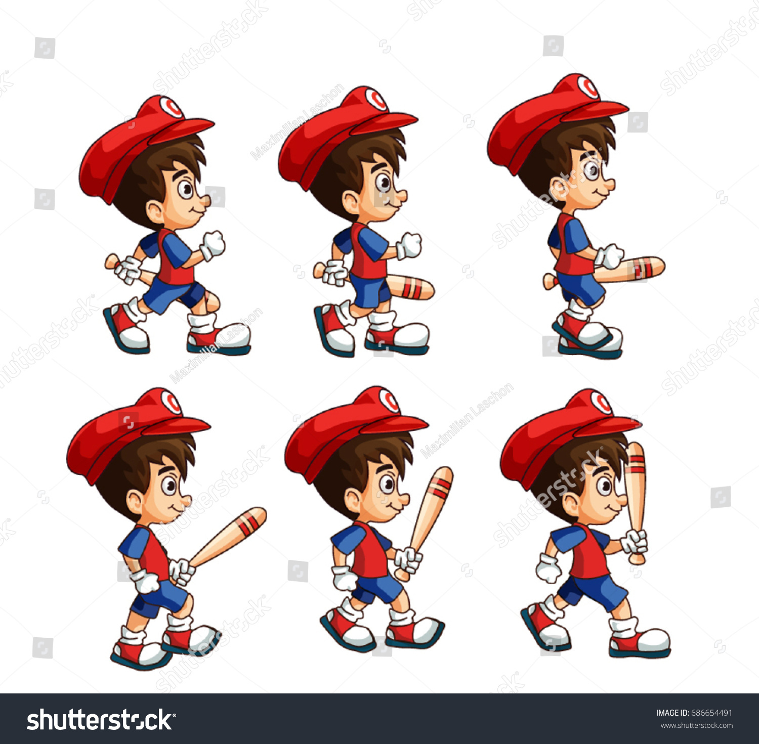 Mobile Game 2d Assets Platformer Character 库存矢量图（免版税）686654491 ...