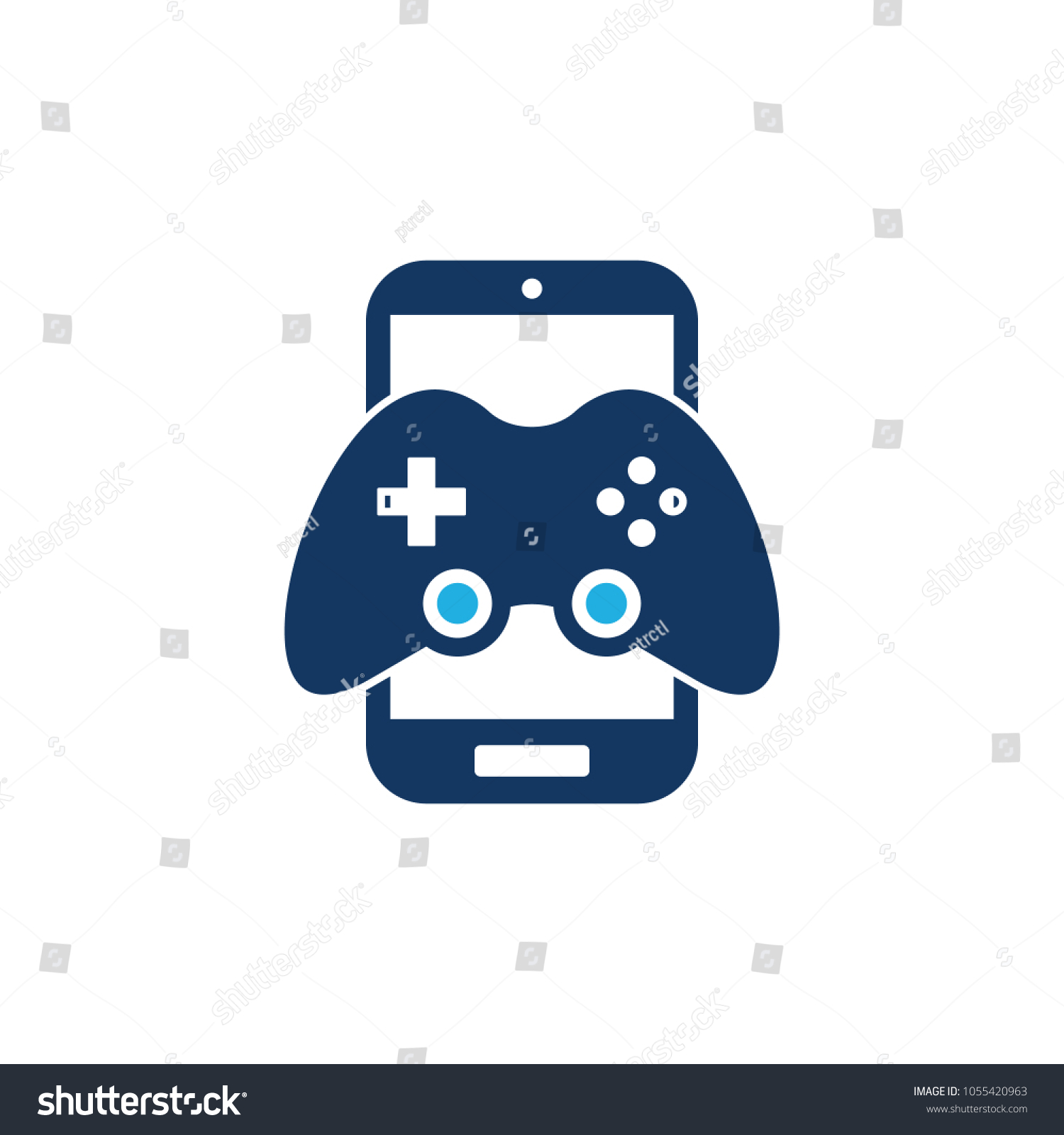 Mobile Game Logo Icon Design Stock Vector (Royalty Free) 1055420963 ...