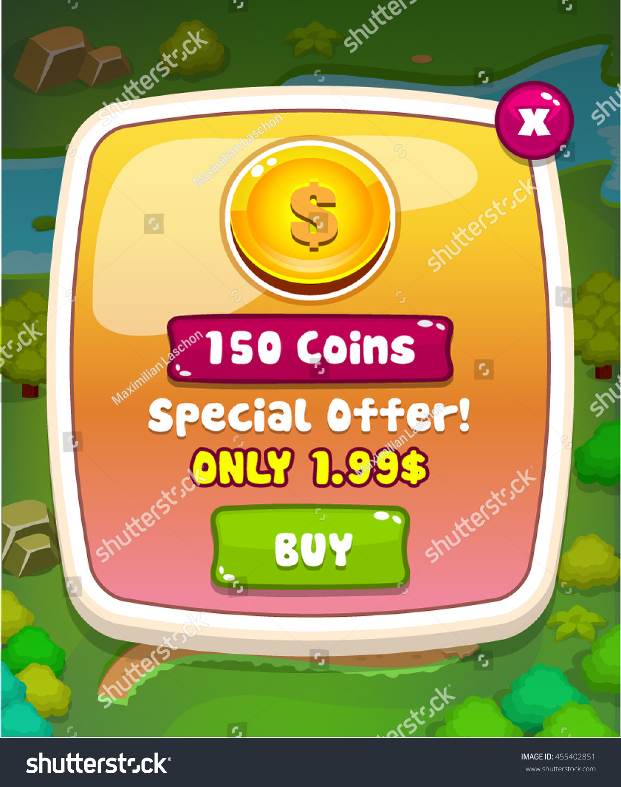 Mobile Game Ui Pop Screen: Vector có sẵn (miễn phí bản quyền) 455402851 ...