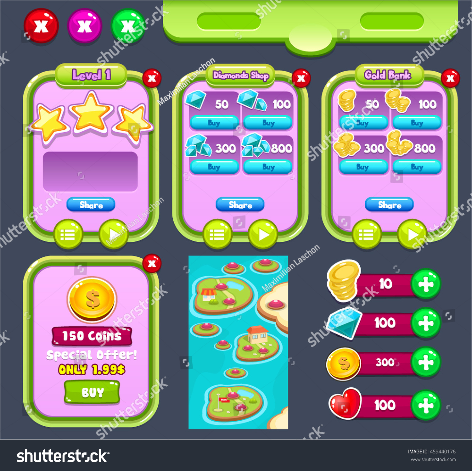 Mobile Game User Interface Mobile Game