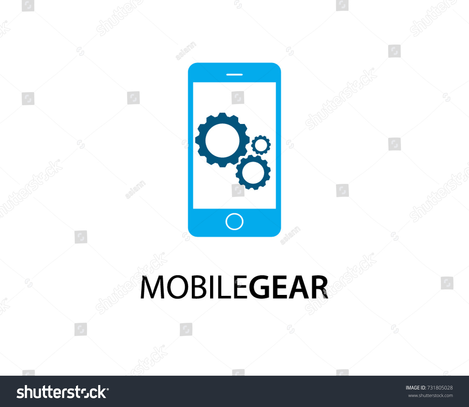 Mobile Gear Logo Template Design Stock Vector (Royalty Free) 731805028 ...