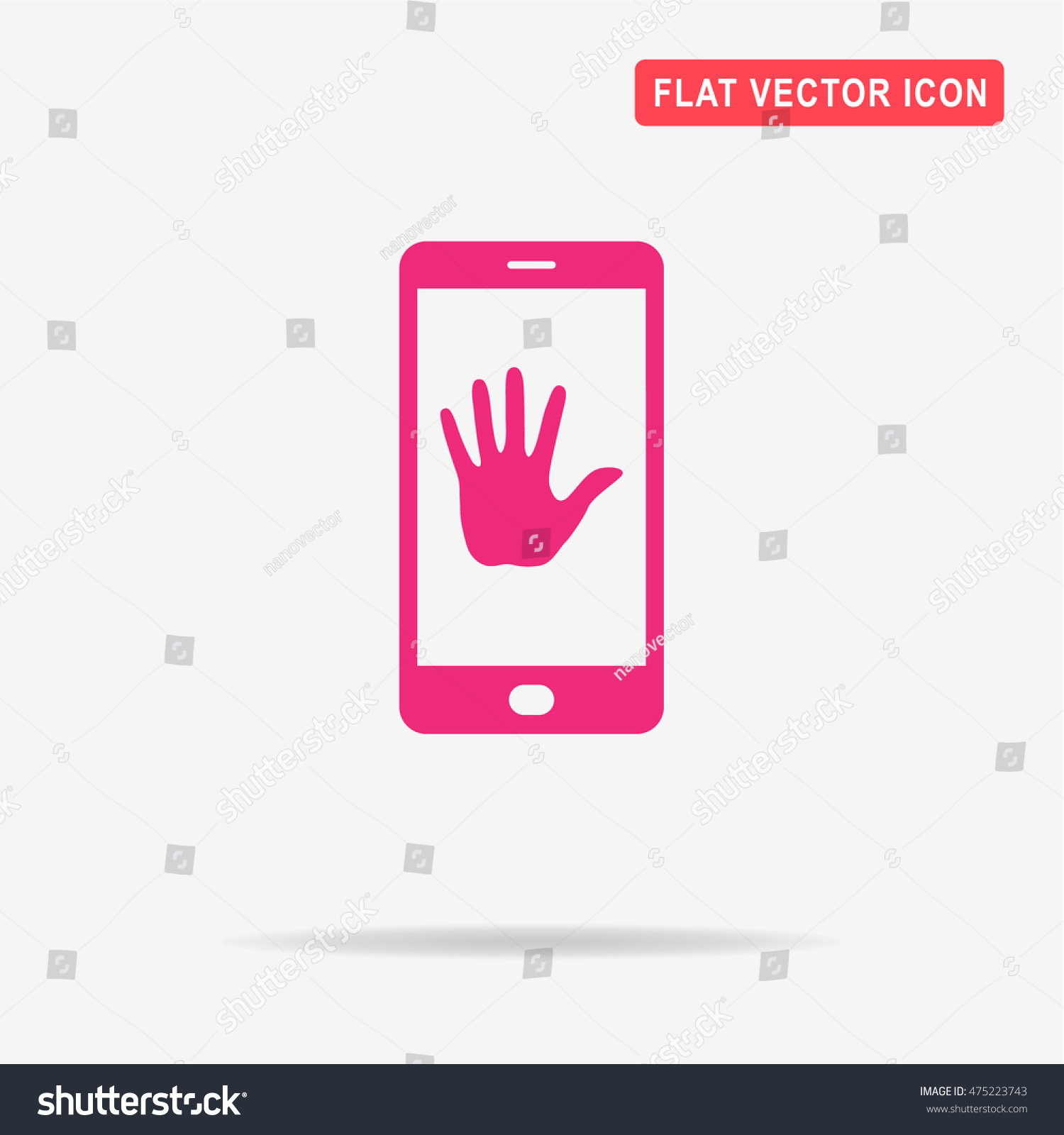 Mobile Hello Icon Vector Concept Illustration Stock Vector (Royalty ...