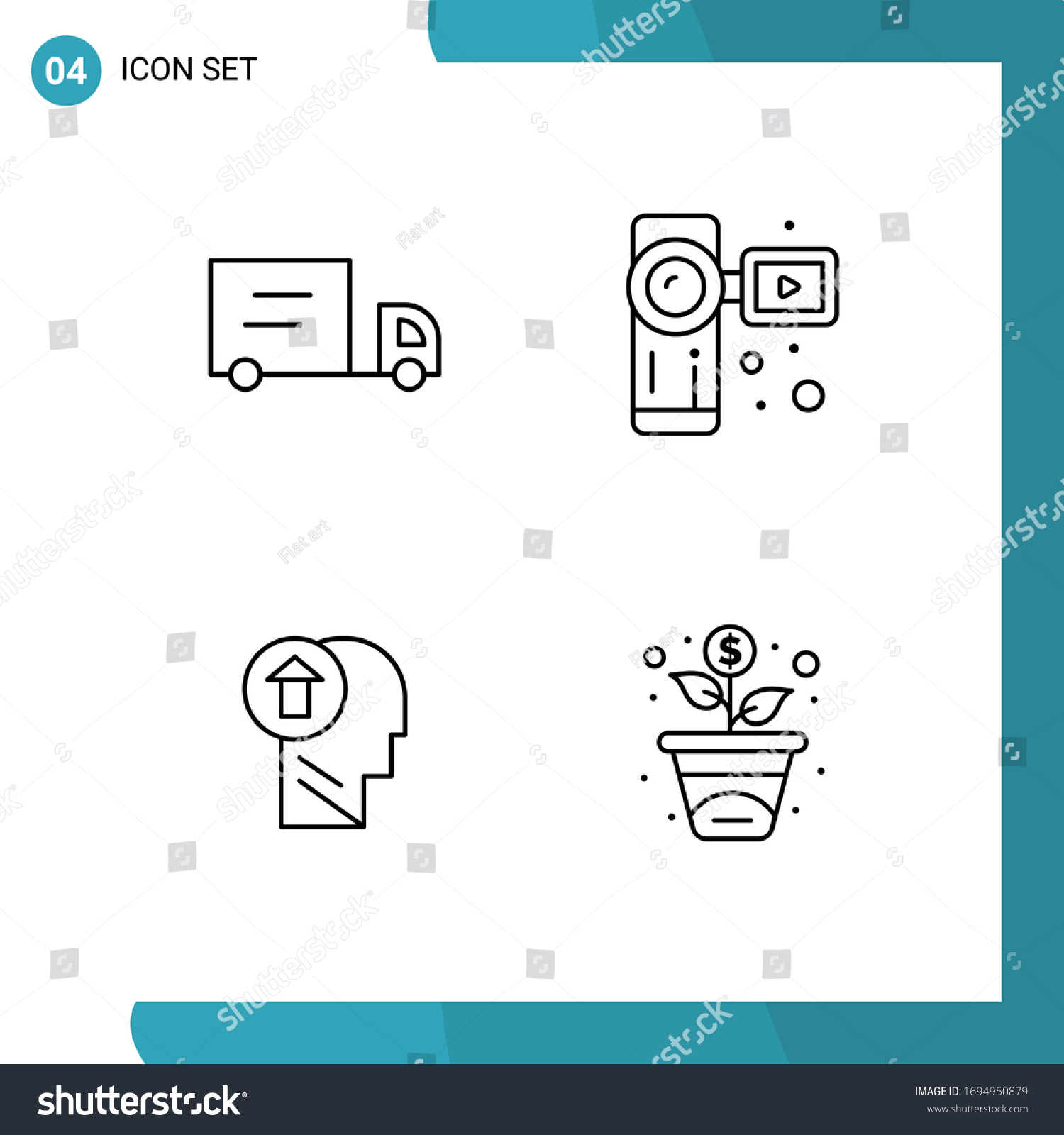 Mobile Interface Line Set 4 Pictograms Stock Vector (Royalty Free ... Mobile Interface Line Set 4 Pictograms Stock Vector (Royalty Free ...