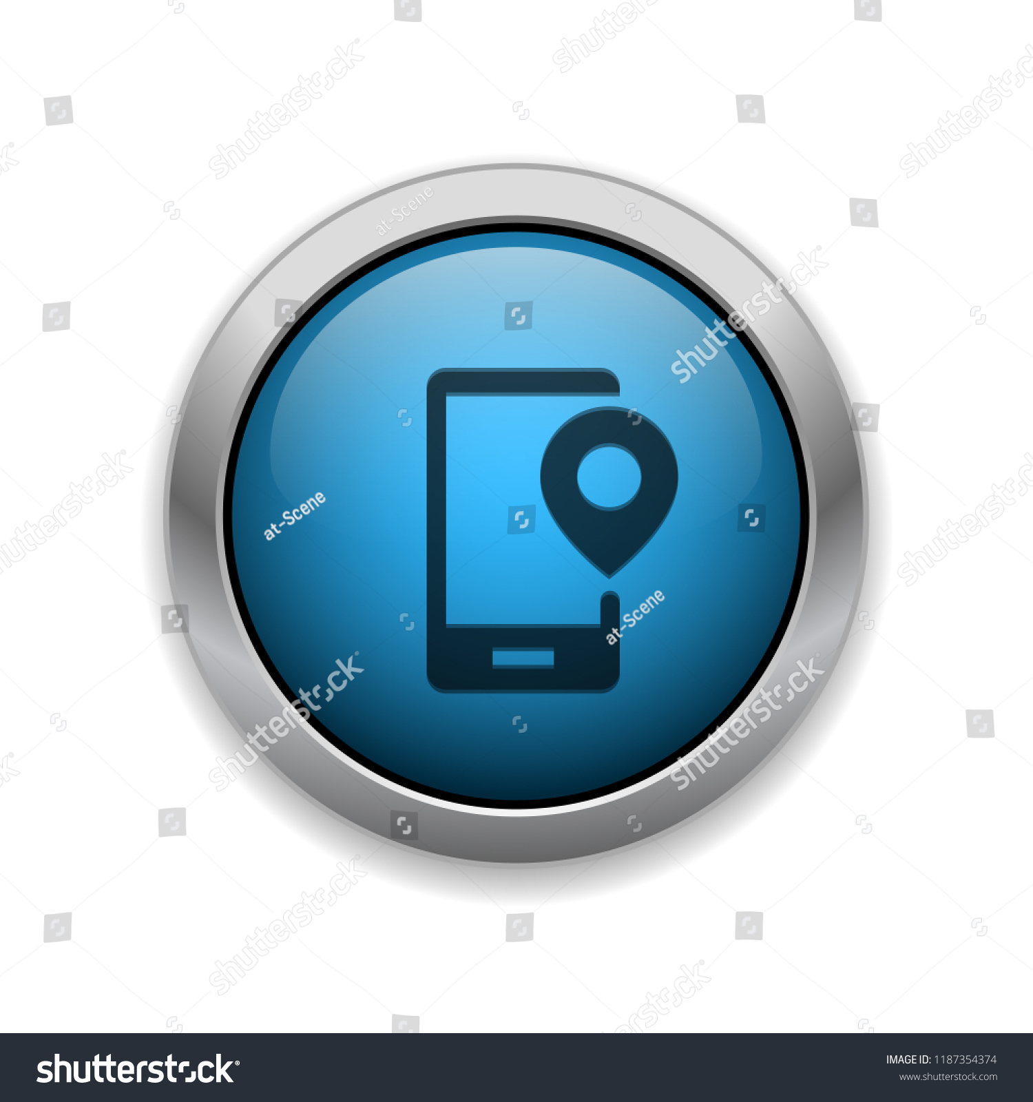 Mobile Location App Icon Stock Vector (Royalty Free) 1187354374 ...