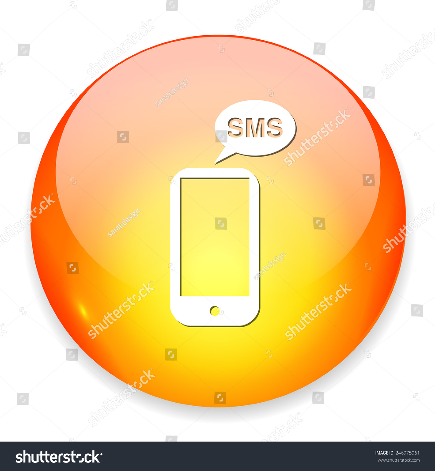 Mobile Message Icon Stock Vector (Royalty Free) 246975961 | Shutterstock