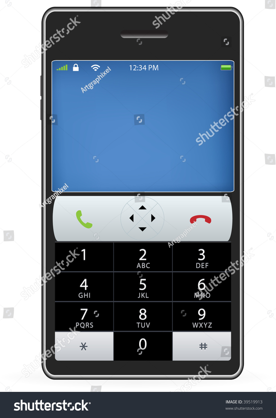 Mobile Phone Editable Vector Illustration Stock Vector (Royalty Free ...