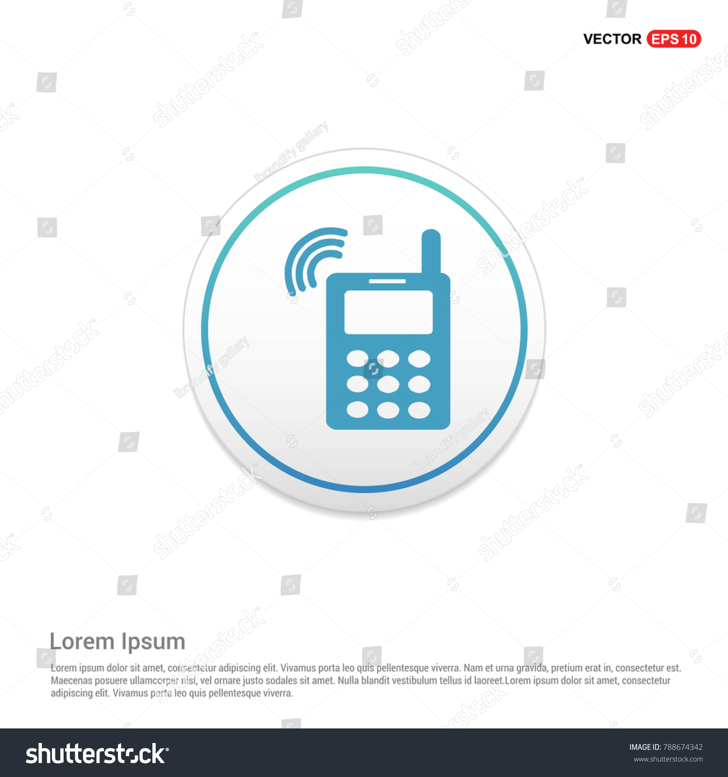Mobile Phone Icon Background Icon Template: vector de stock (libre de ...