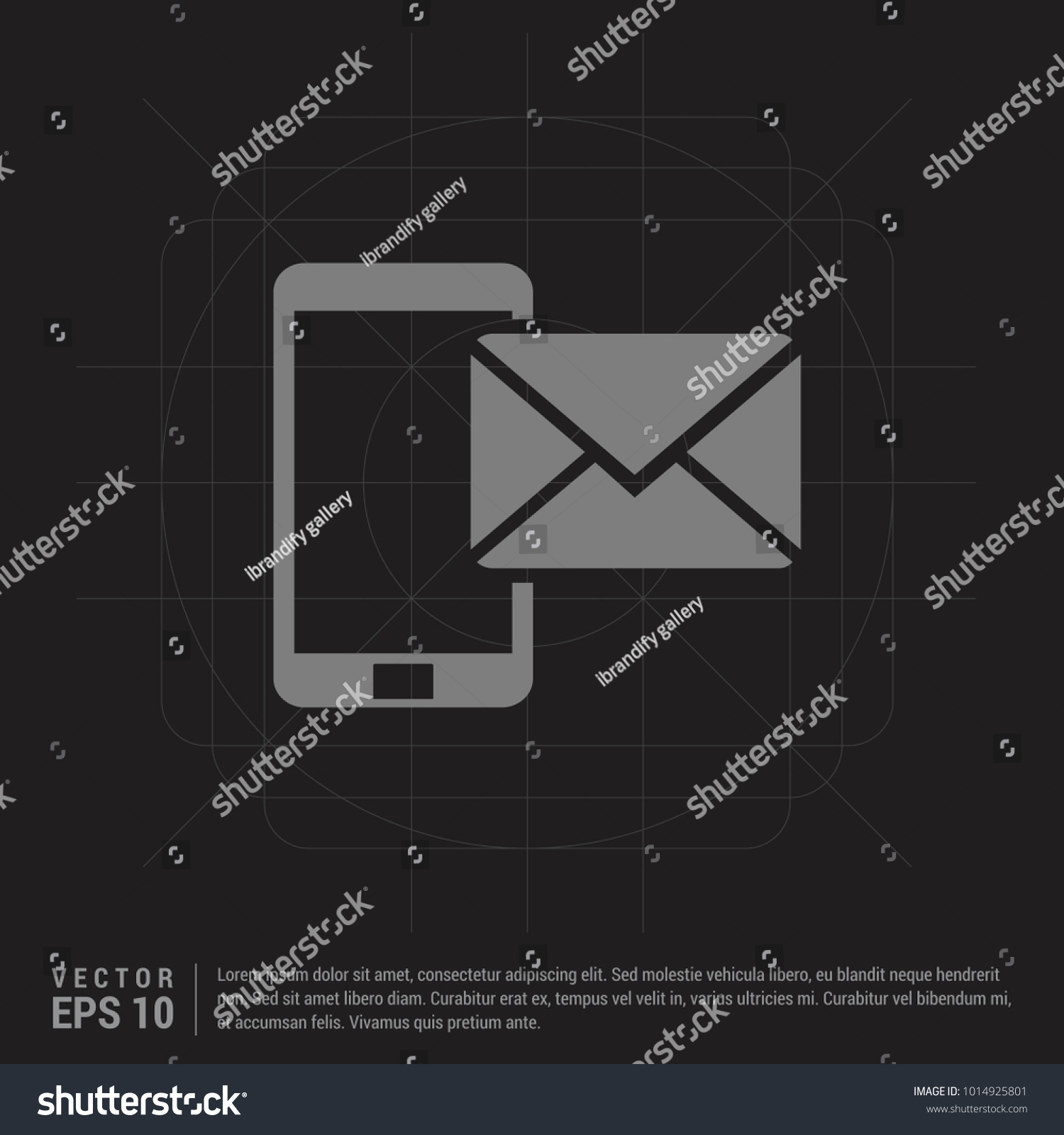 Mobile Phone Icon Black Creative Background Stock Vector (Royalty Free ...