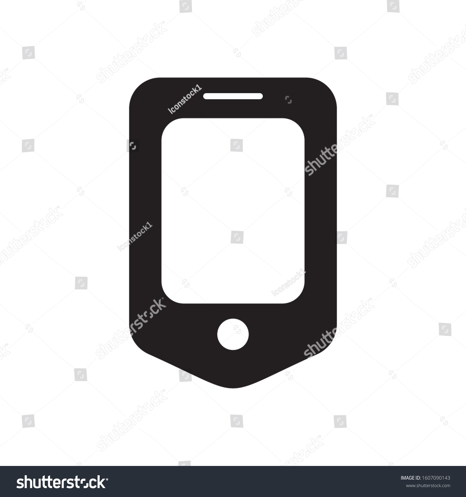 Mobile Phone Icon Mobile Device Button Stock Vector (Royalty Free ...