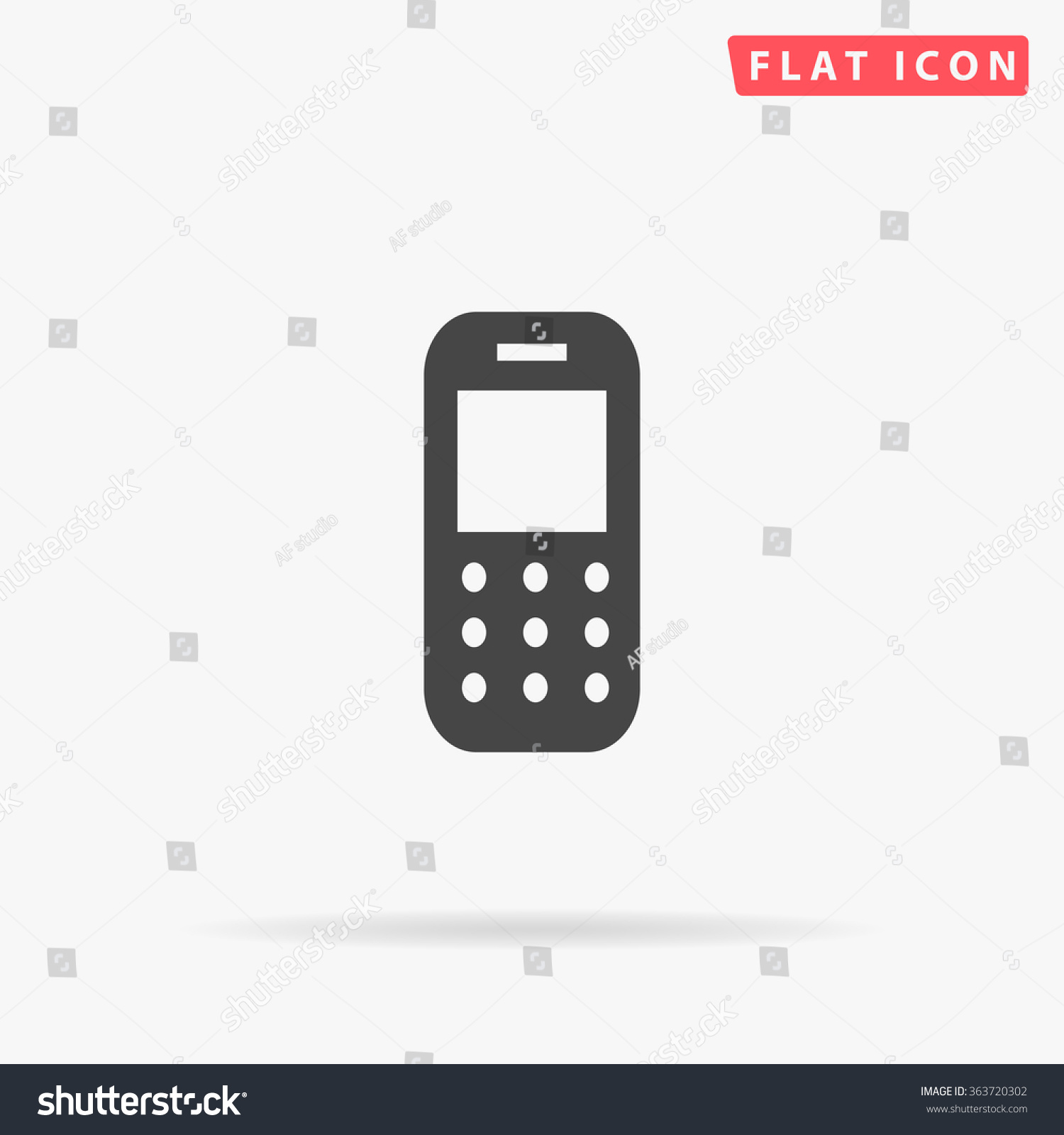 Mobile Phone Icon Vector Stock Vector (Royalty Free) 363720302 ...