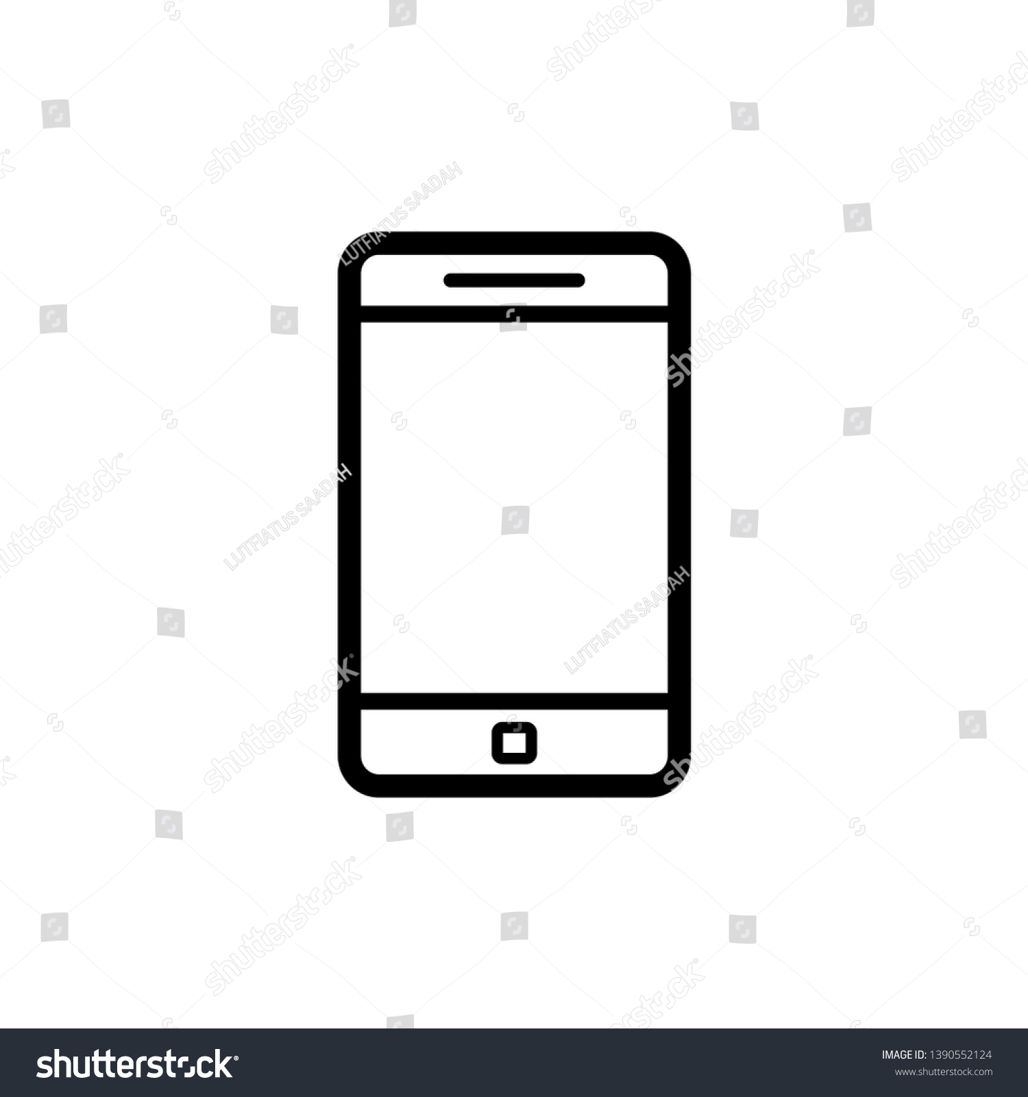 Mobile Phone Icon Vector Modern Stock Vector (Royalty Free) 1390552124 ...