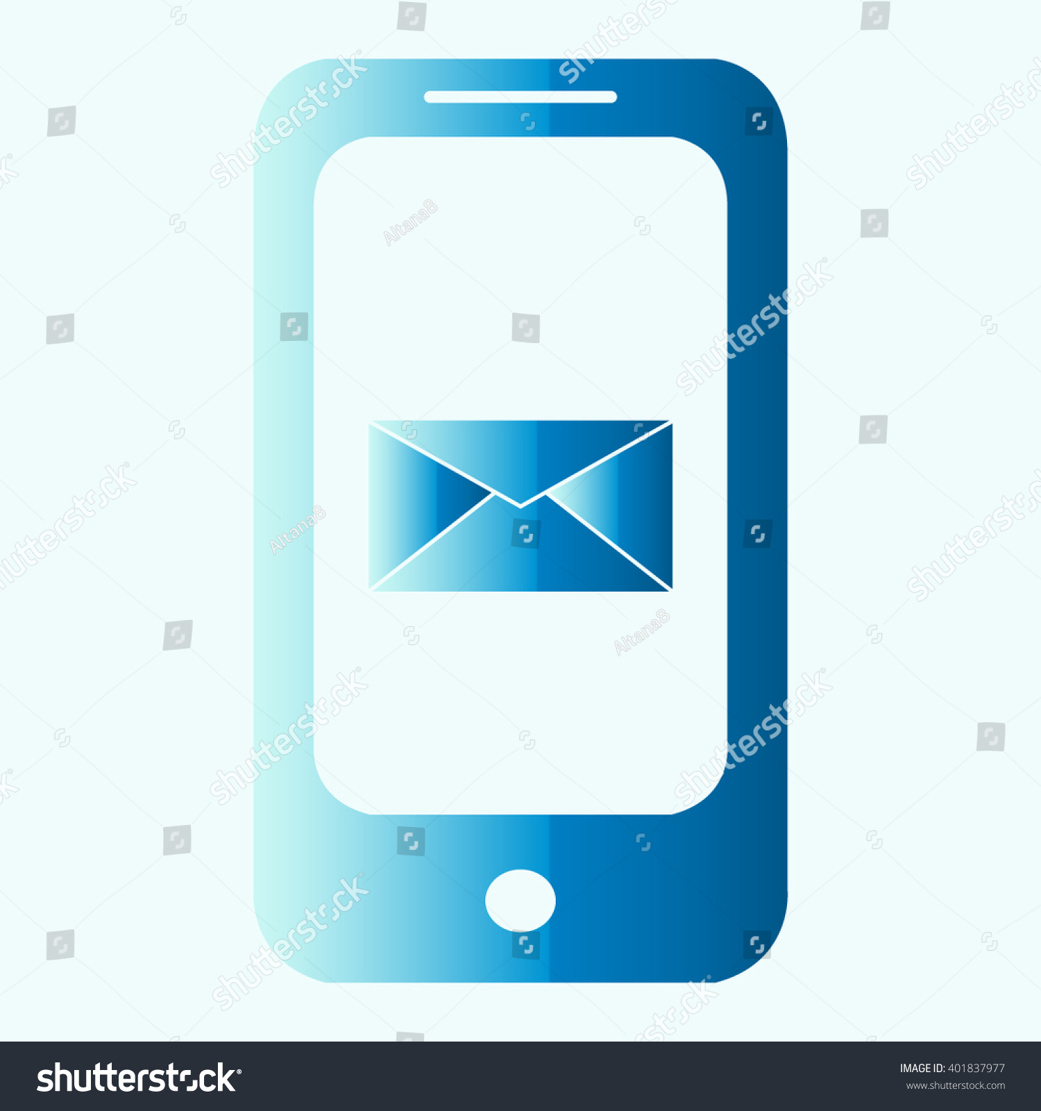 Mobile Phone Icon Vector Envelope Icon Stock Vector (Royalty Free ...