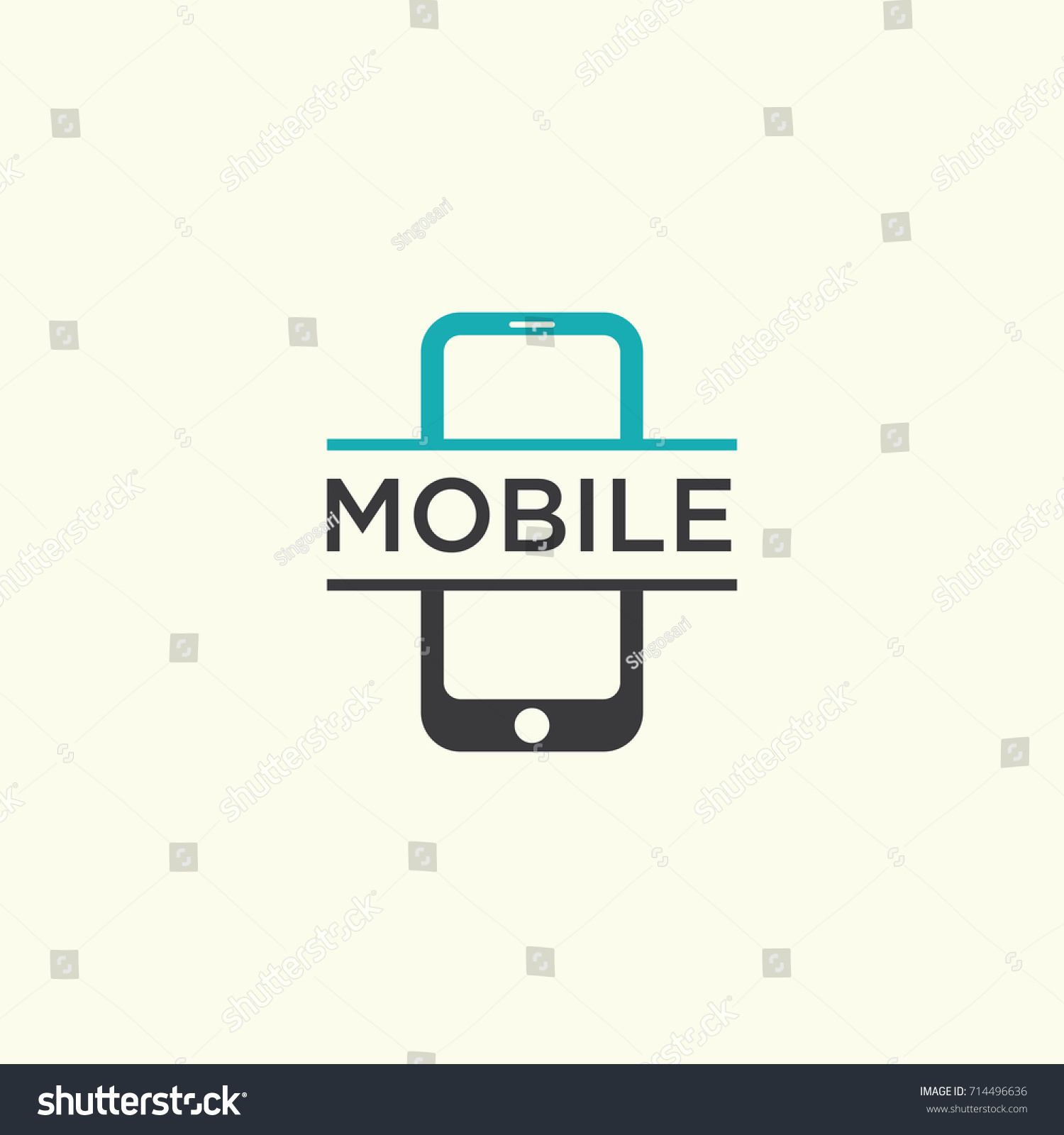 Mobile Phone Logo Stylized Creative Design Stock Vector (Royalty Free ...