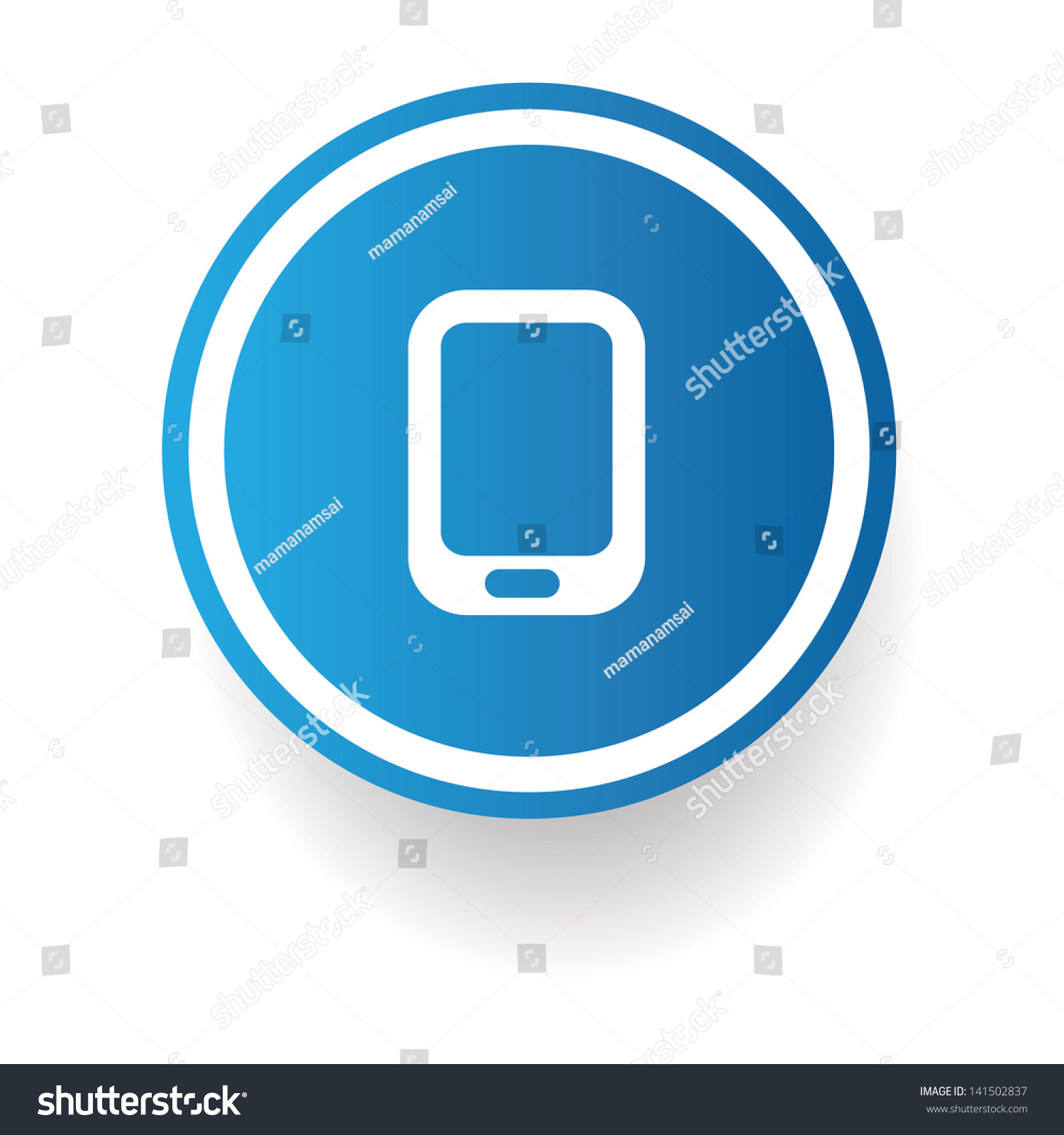 Mobile Phone Signvector Stock Vector (Royalty Free) 141502837 ...
