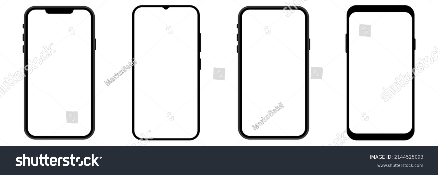 Mobile Phone Template Layout Vector Illustration Stock Vector (Royalty ...